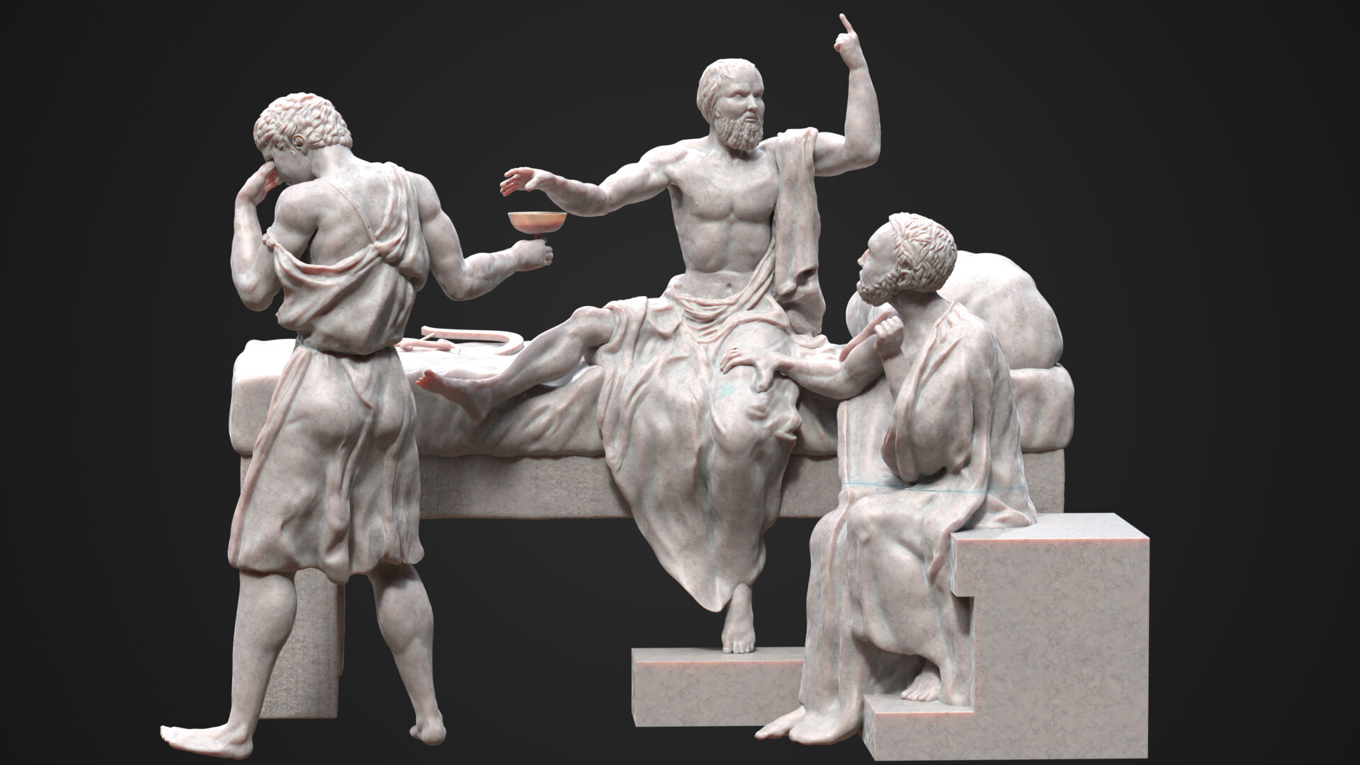 ArtStation - The Death of Socrates Sculpture