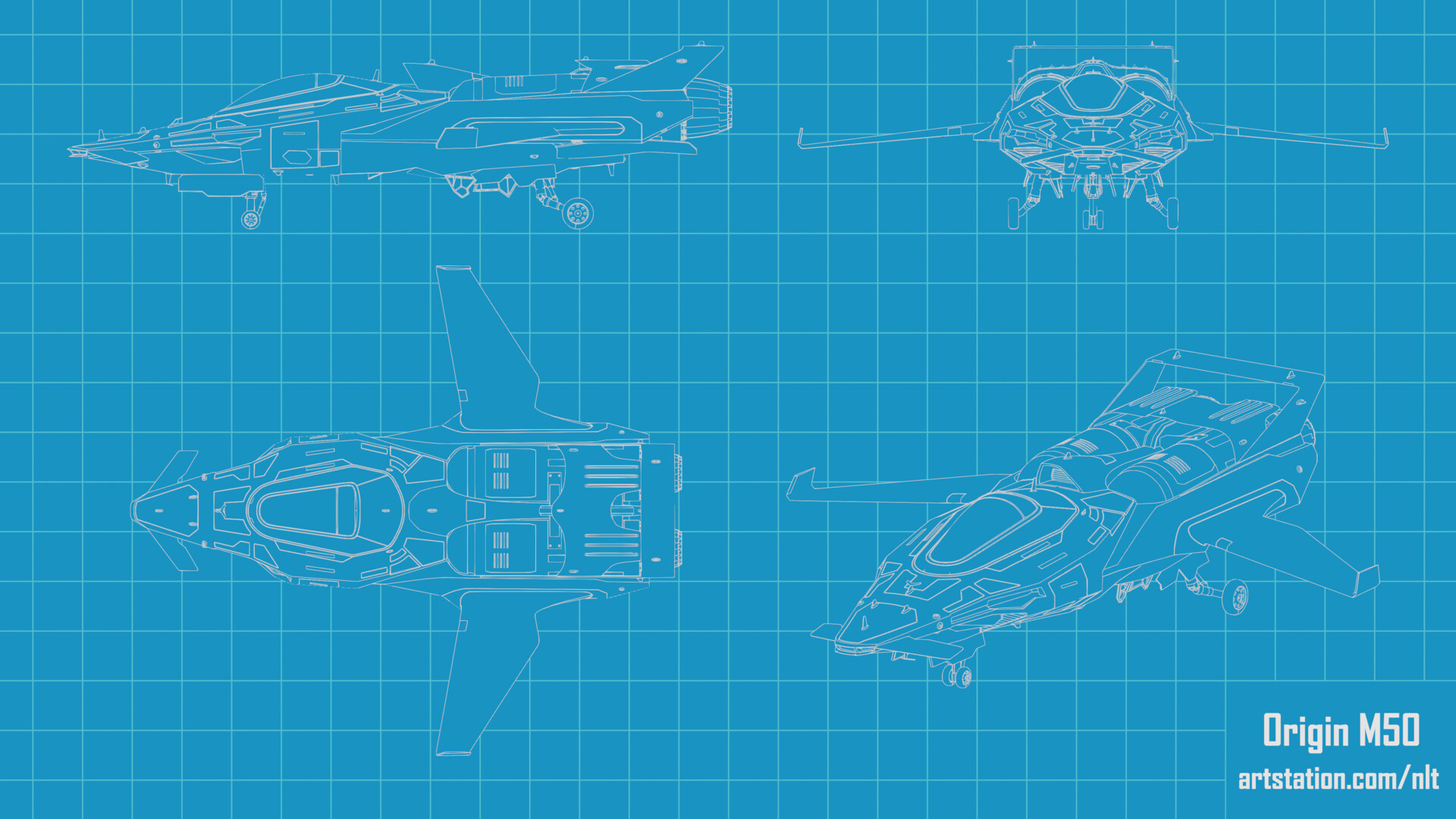 Nathan Le Tallec - Origin M50 Interceptor from Star Citizen [FAN ART]