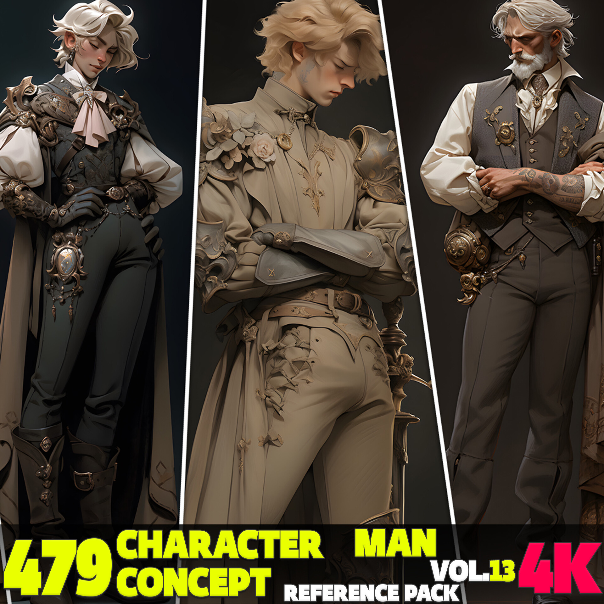 ArtStation - 479 4K Character Concept Reference Pack Vol.13