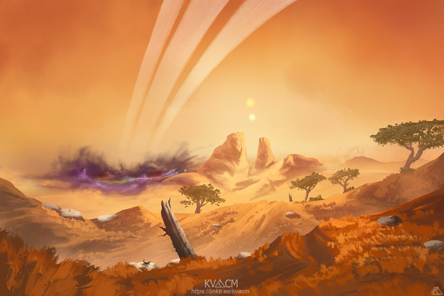 ArtStation - [Commission] Dangerous Desert Landscape
