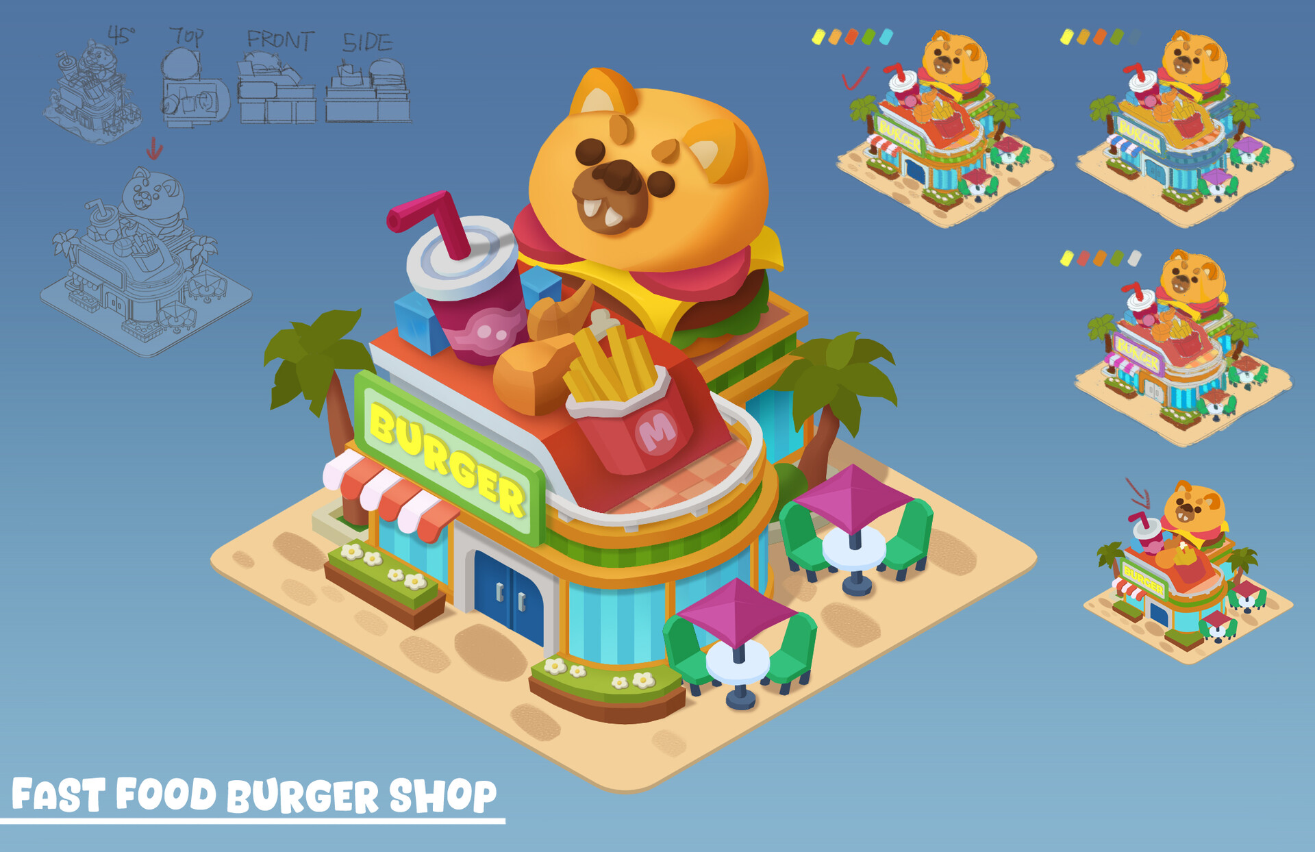 ArtStation - Fast food burger shop