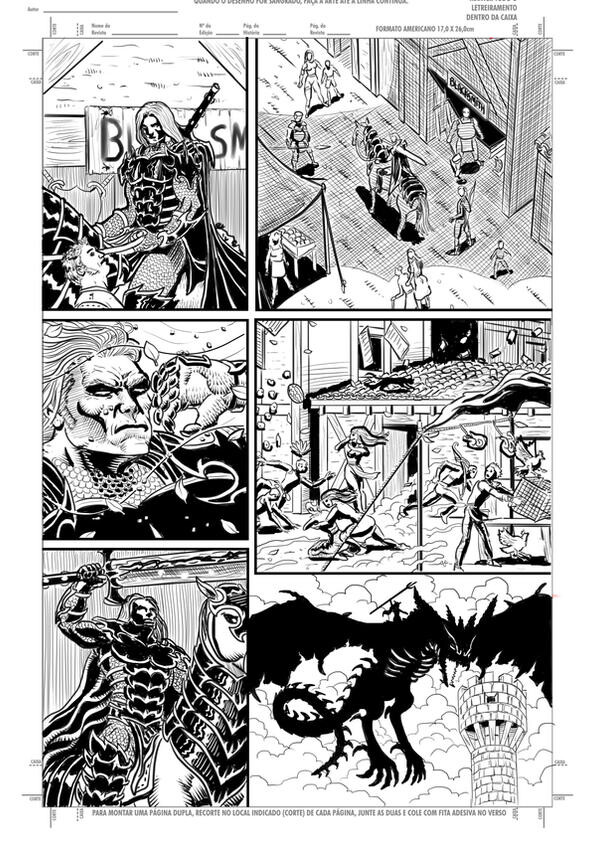 ArtStation - Sample test pages from a medieval comic - pag02