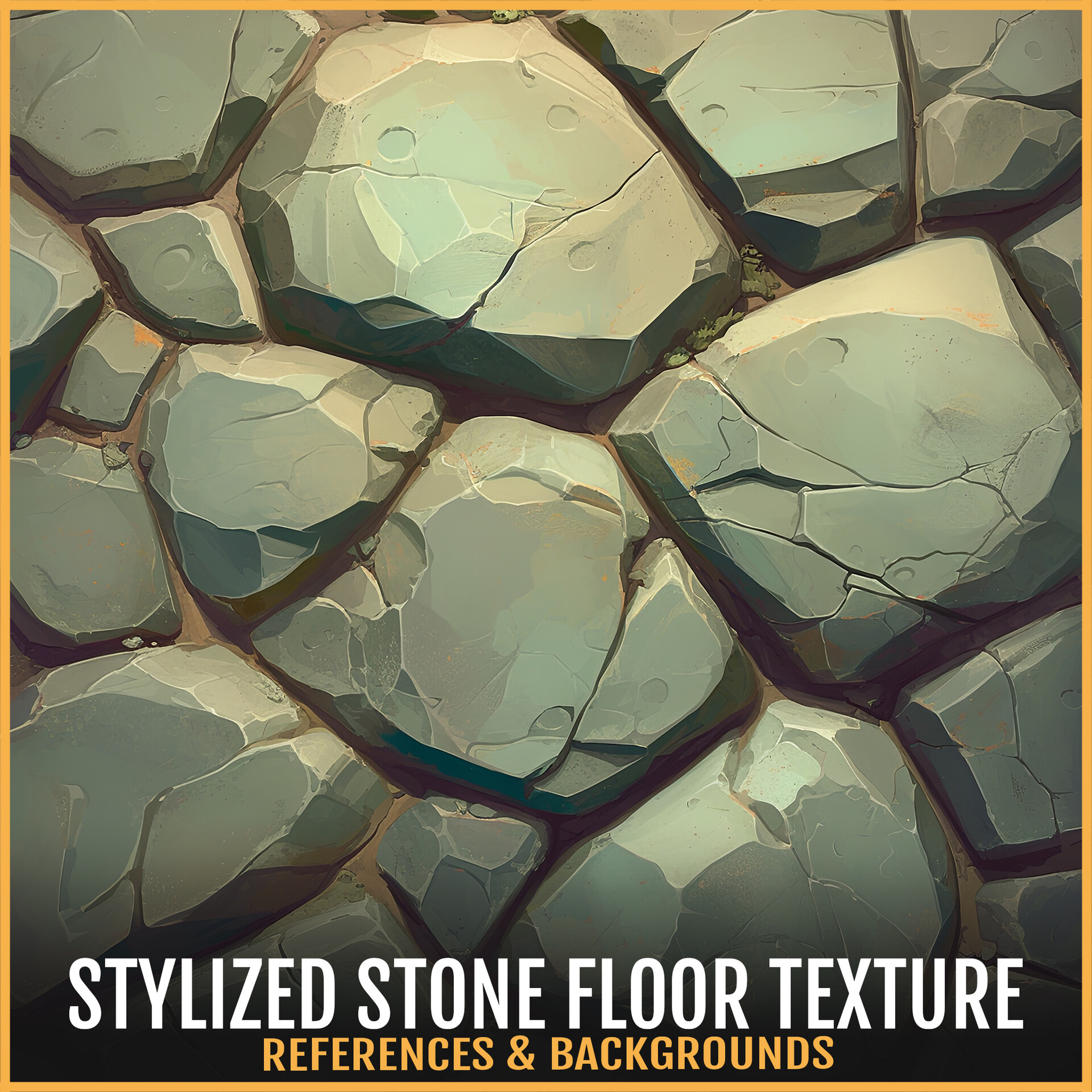 ArtStation - 303 Stylized stone floor texture
