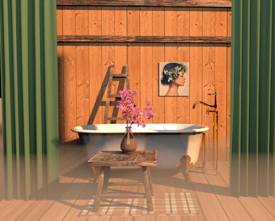 ArtStation - Wooden bath