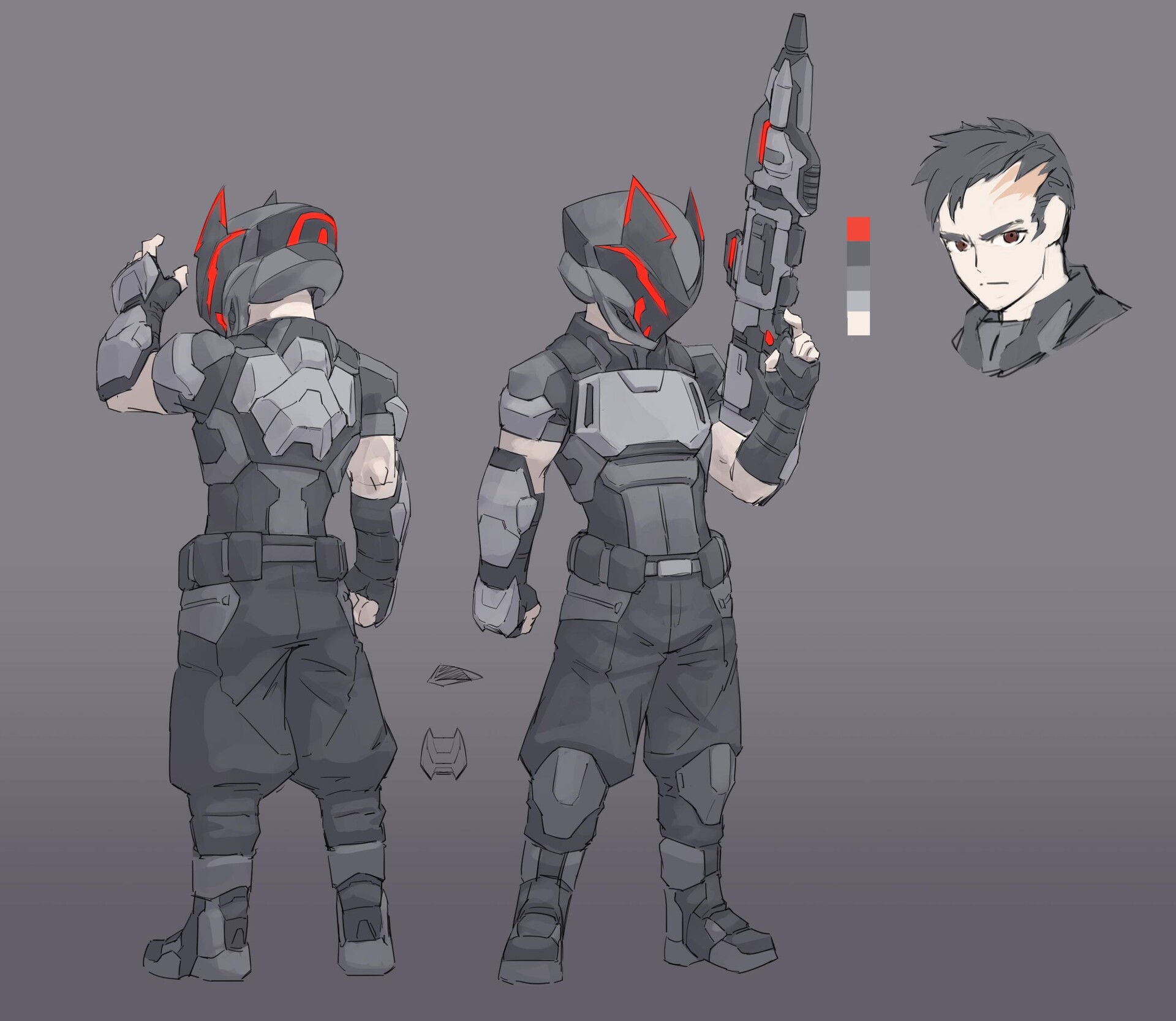 ArtStation - Soldier Black Wolf OC