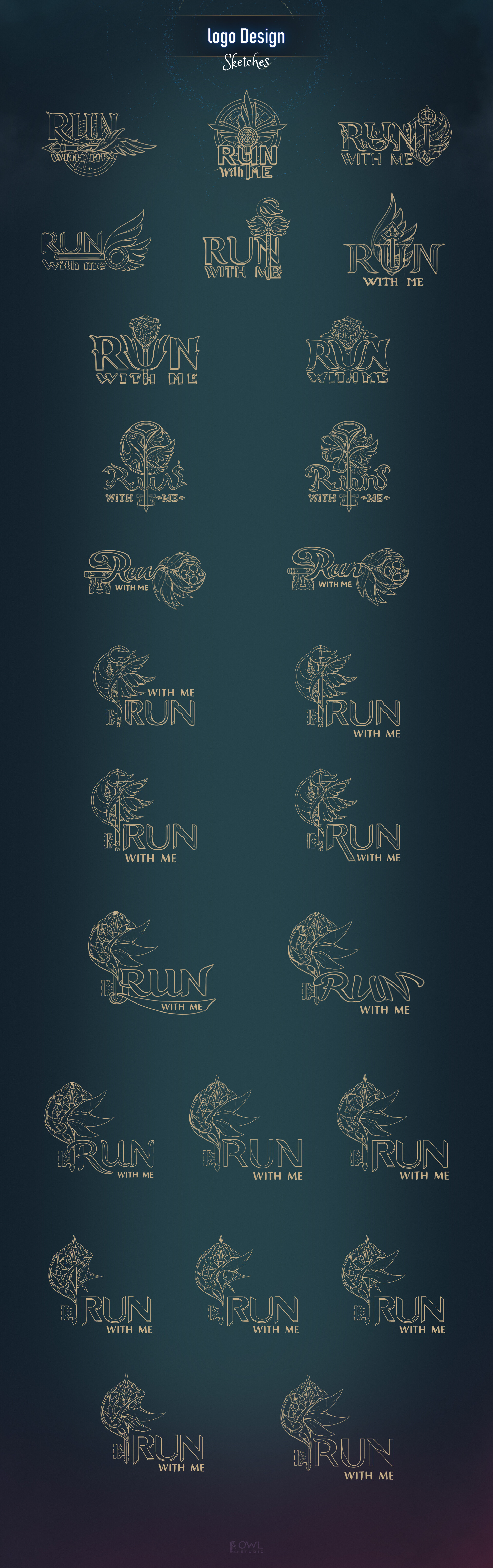 OWL Studio - Run with me - Mobile game UX/UI & Logo design