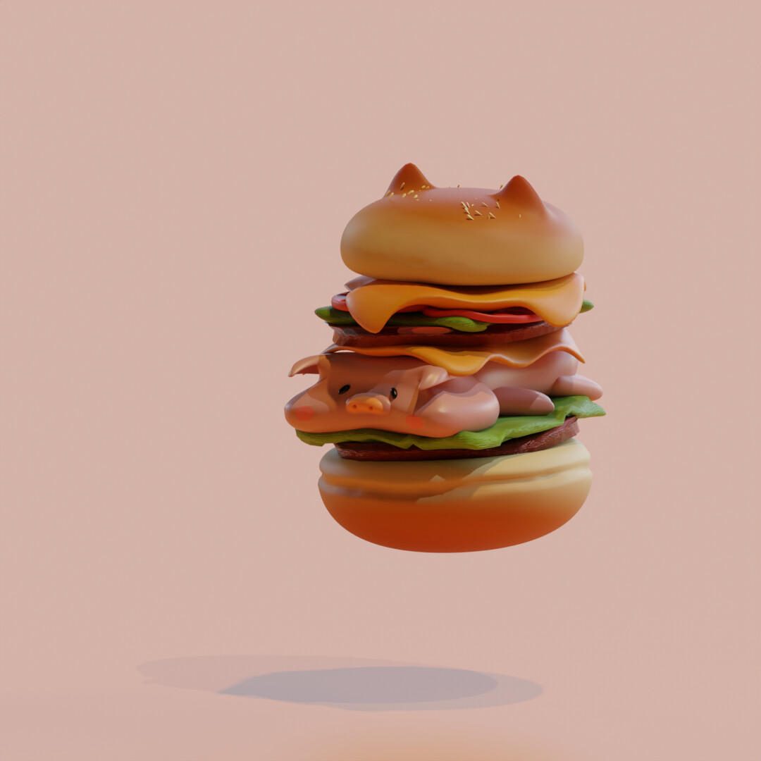 ArtStation - Cute Burger