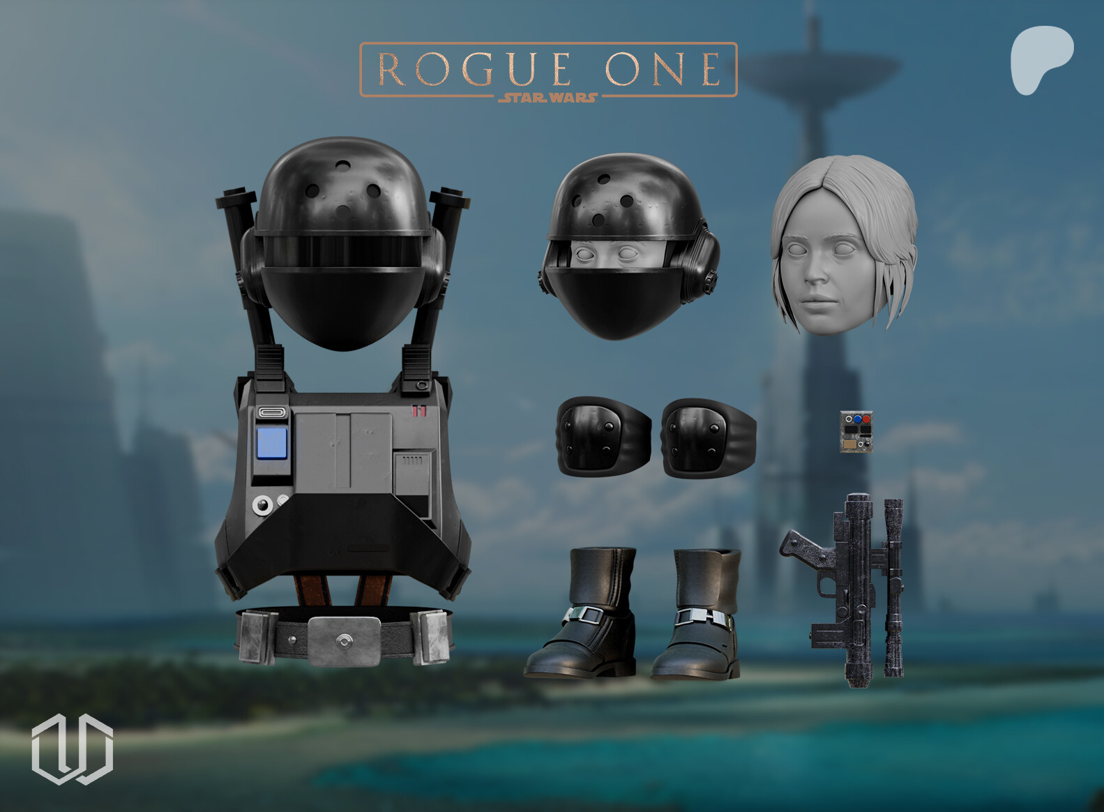 ArtStation - Jyn Erso Imperial Disguise Action figure Kit