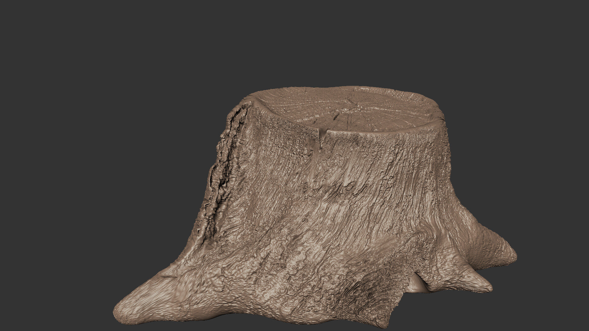 ArtStation - Simple Organic object (Tree Stump)