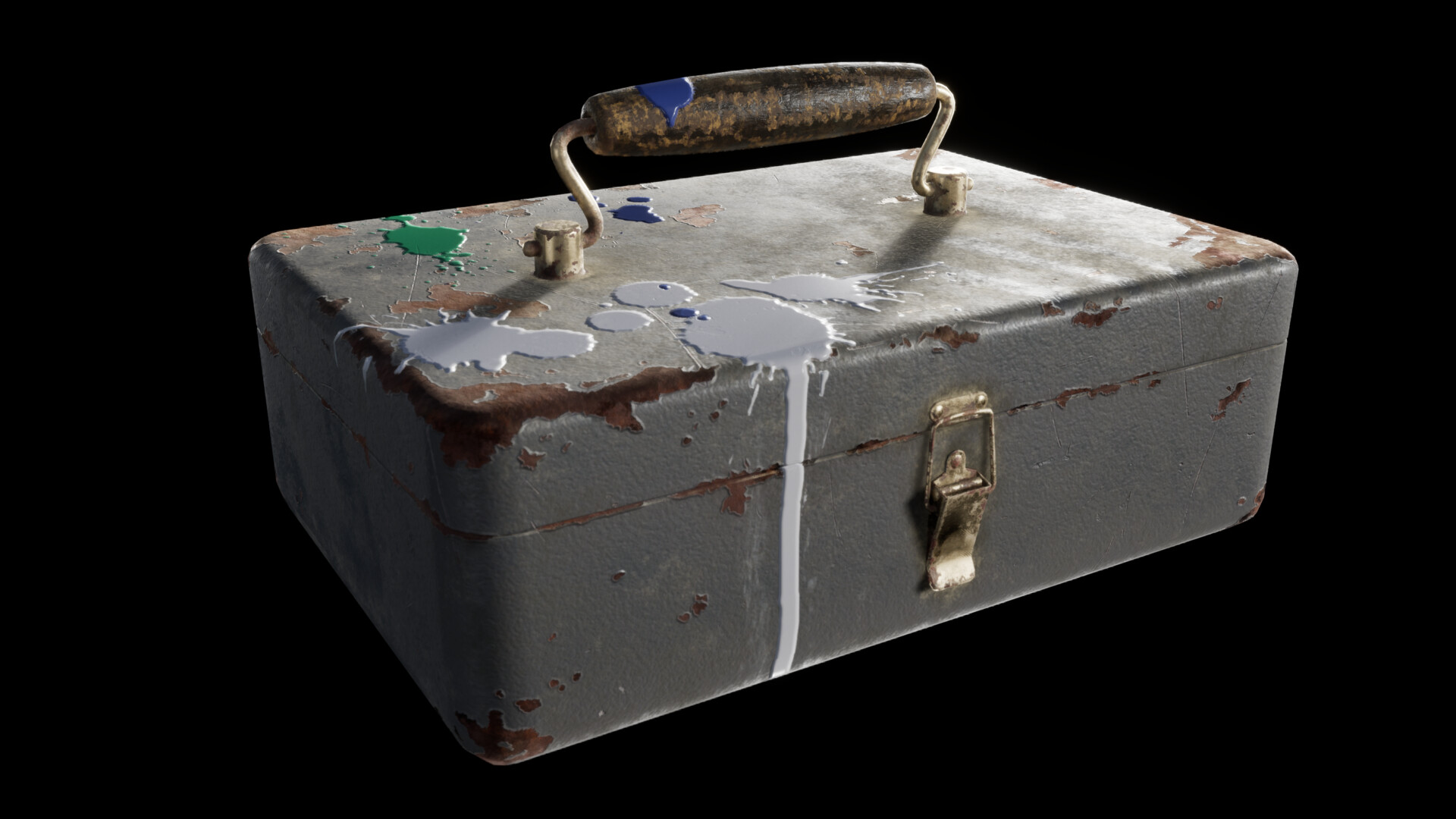 ArtStation - Painter's Worn Metal Box