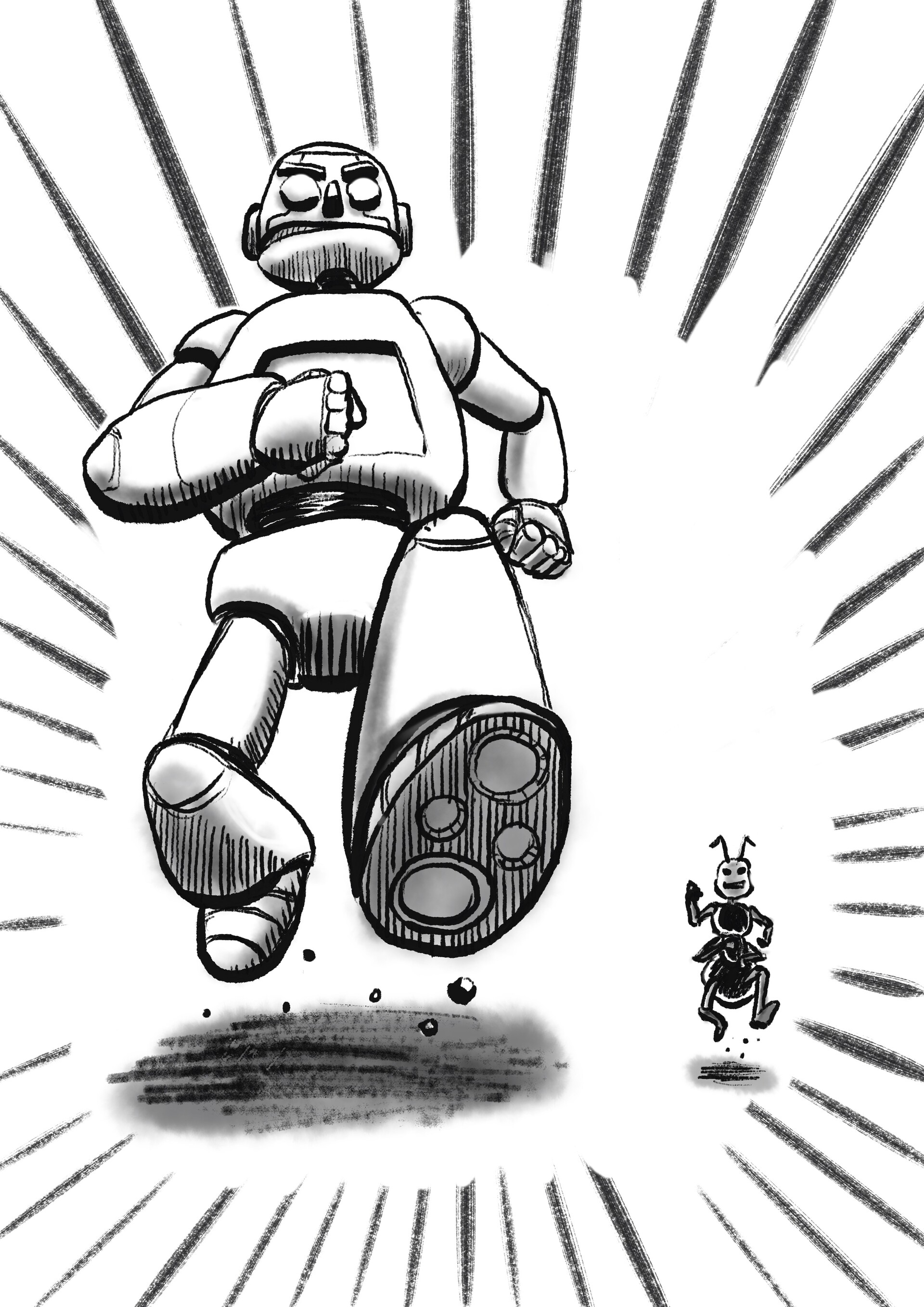 ArtStation - inktober52 2024 week 14 "Sidekick"