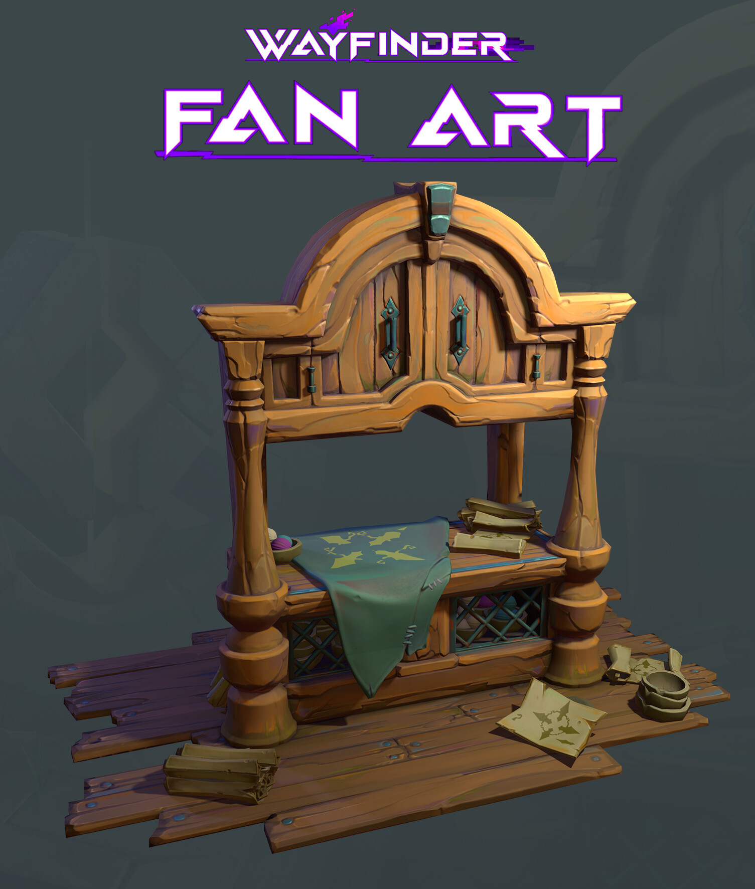 Alvaro Villanueva Lopez - Stylized prop: Wayfinder Fan Art