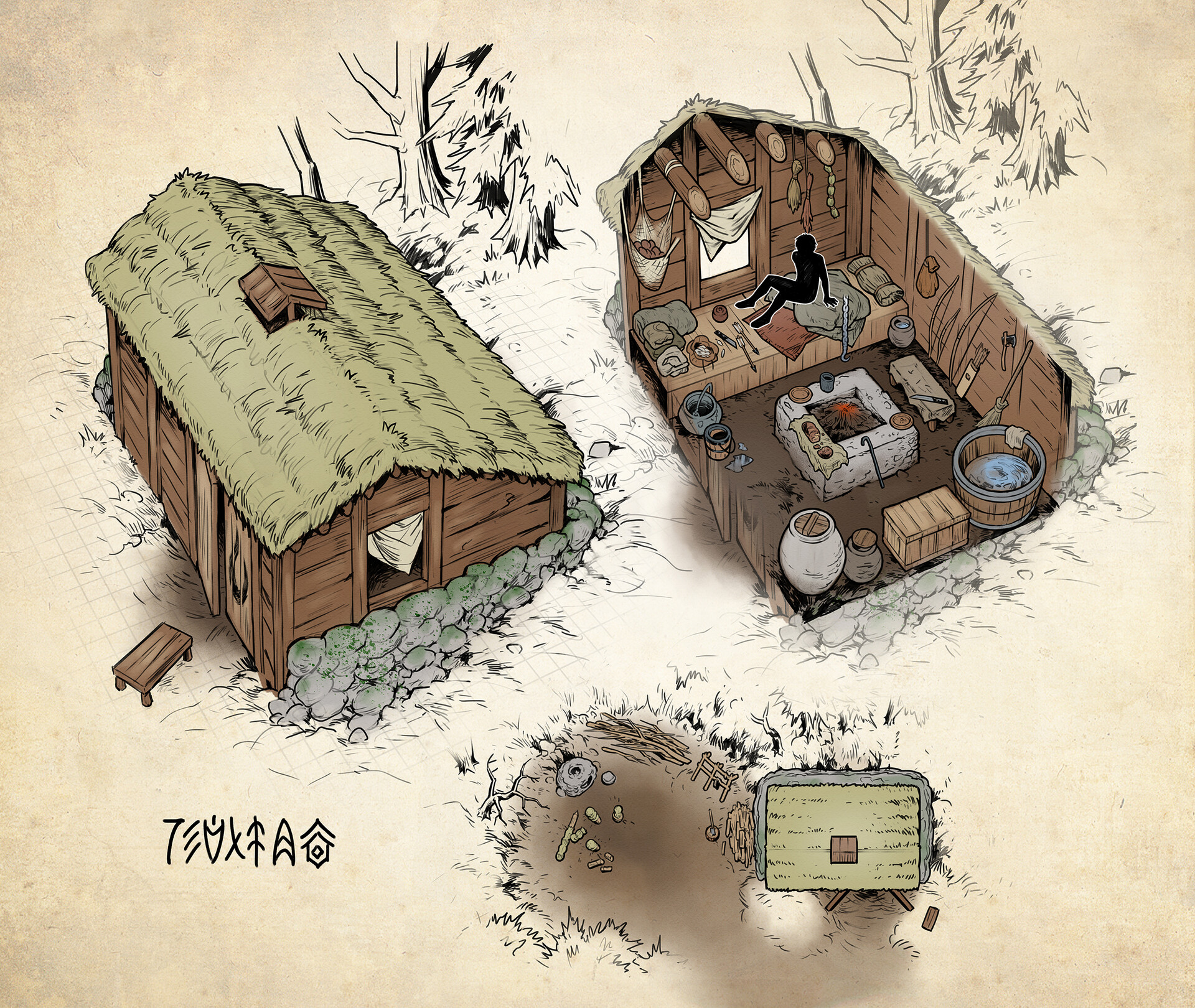 Iskel Hut Design by Irene Strychalski : r/ImaginaryDwellings