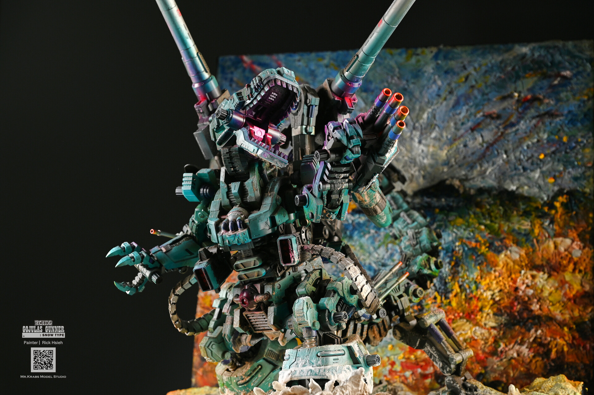 Krabs M.Art x 蟹佬模研漆藝所 - 壽屋 ZOIDS 洛伊德 RZ-001 GOJULAS GUNNER 戰鬥暴龍 Snow ...