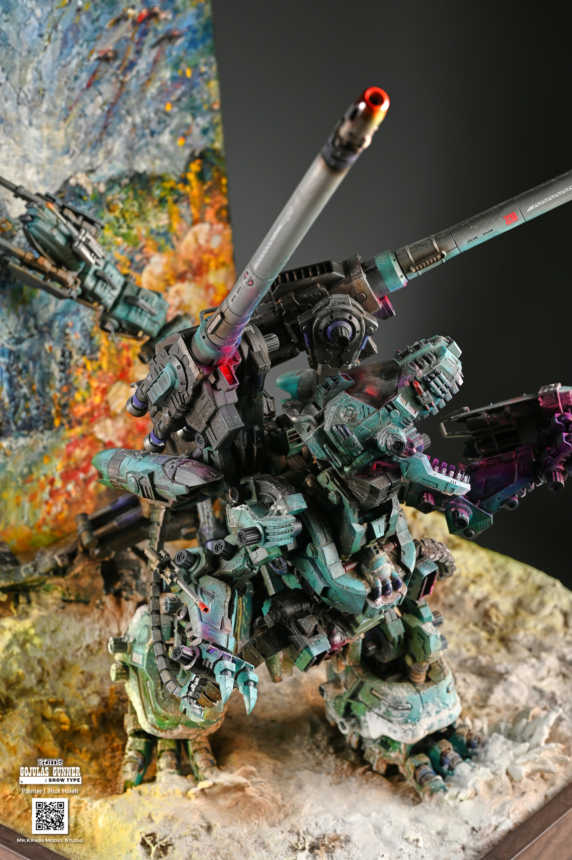 Krabs M.Art x 蟹佬模研漆藝所 - 壽屋 ZOIDS 洛伊德 RZ-001 GOJULAS GUNNER 戰鬥暴龍 Snow ...