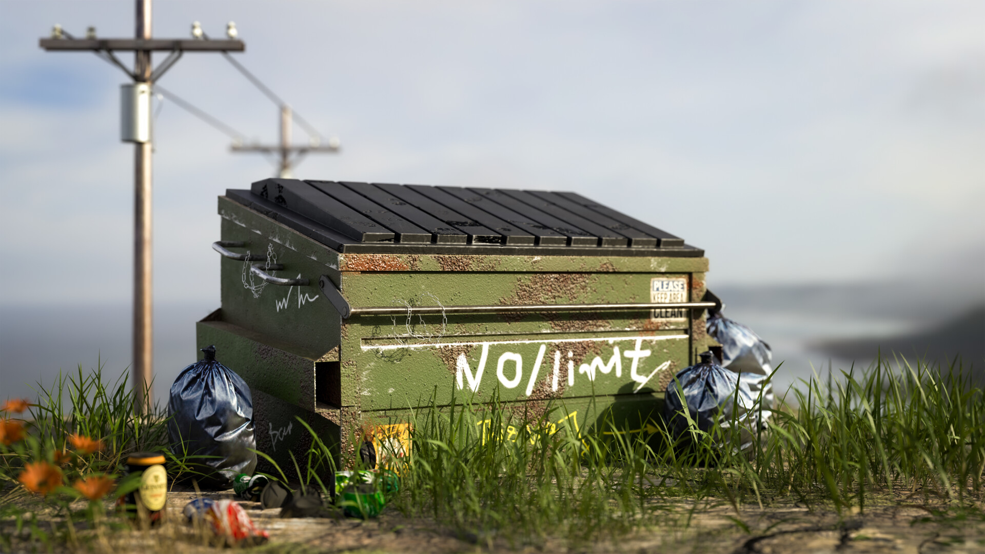 ArtStation - Dumpster 3D Model