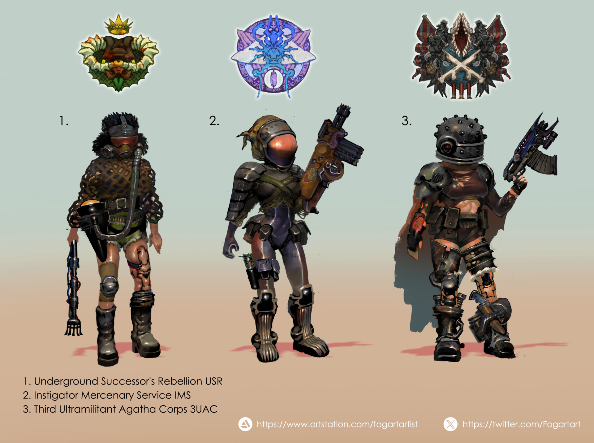 ArtStation - Character design - Desert breakers. Dune-like character ...
