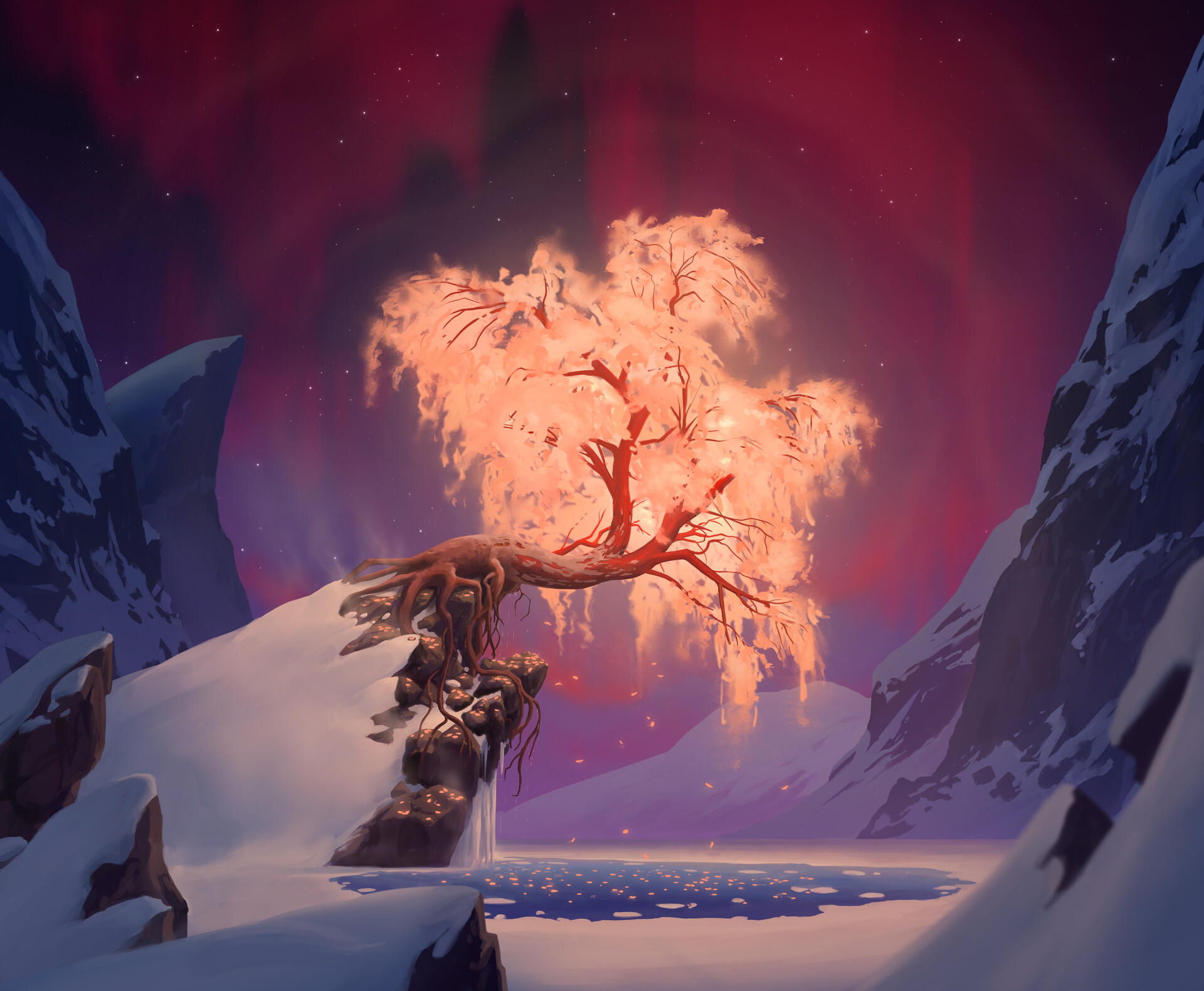 ArtStation - Siberian Burning Tree
