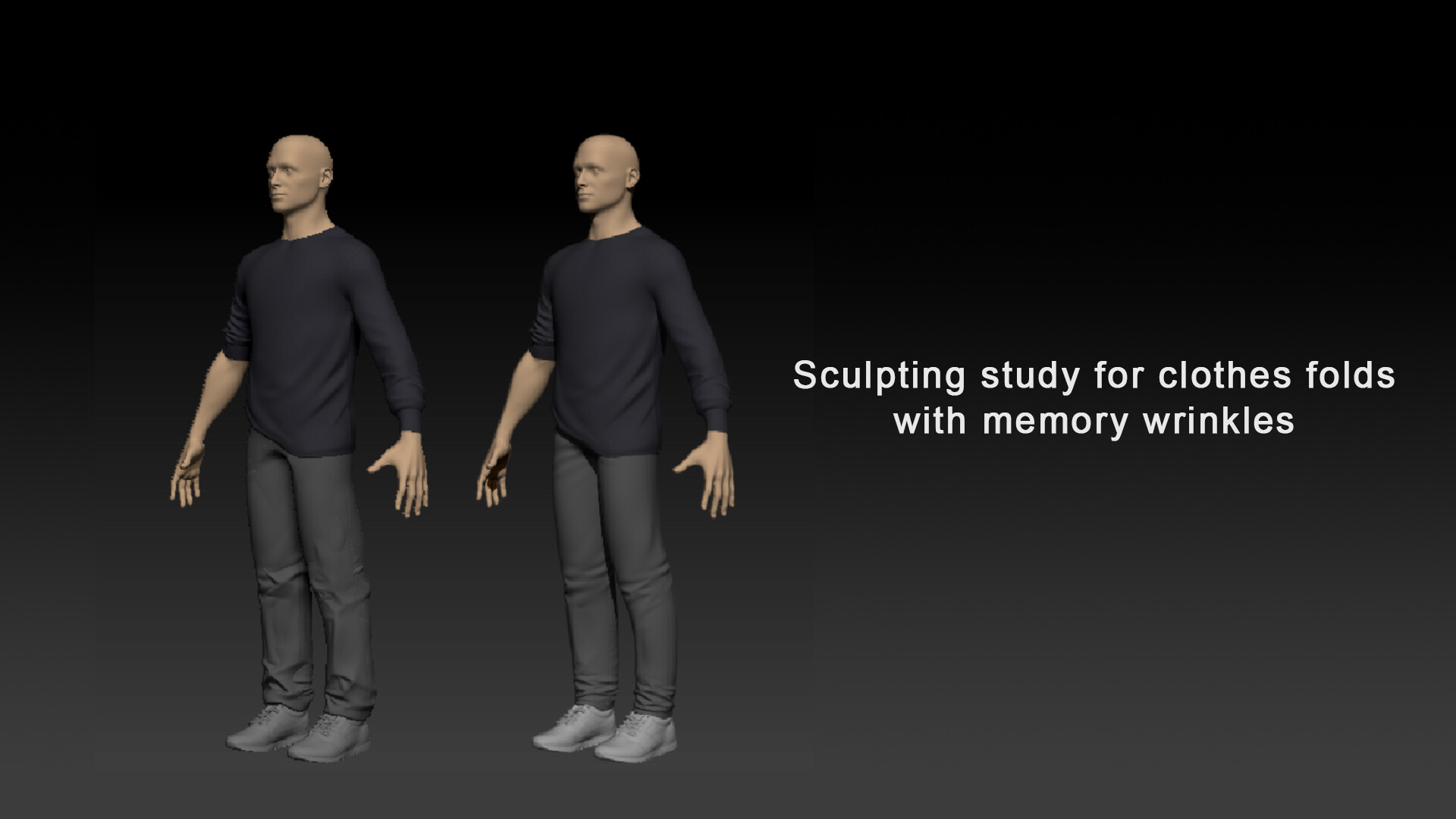 ArtStation - Sculpting study for clothes folds with memory wrinkles