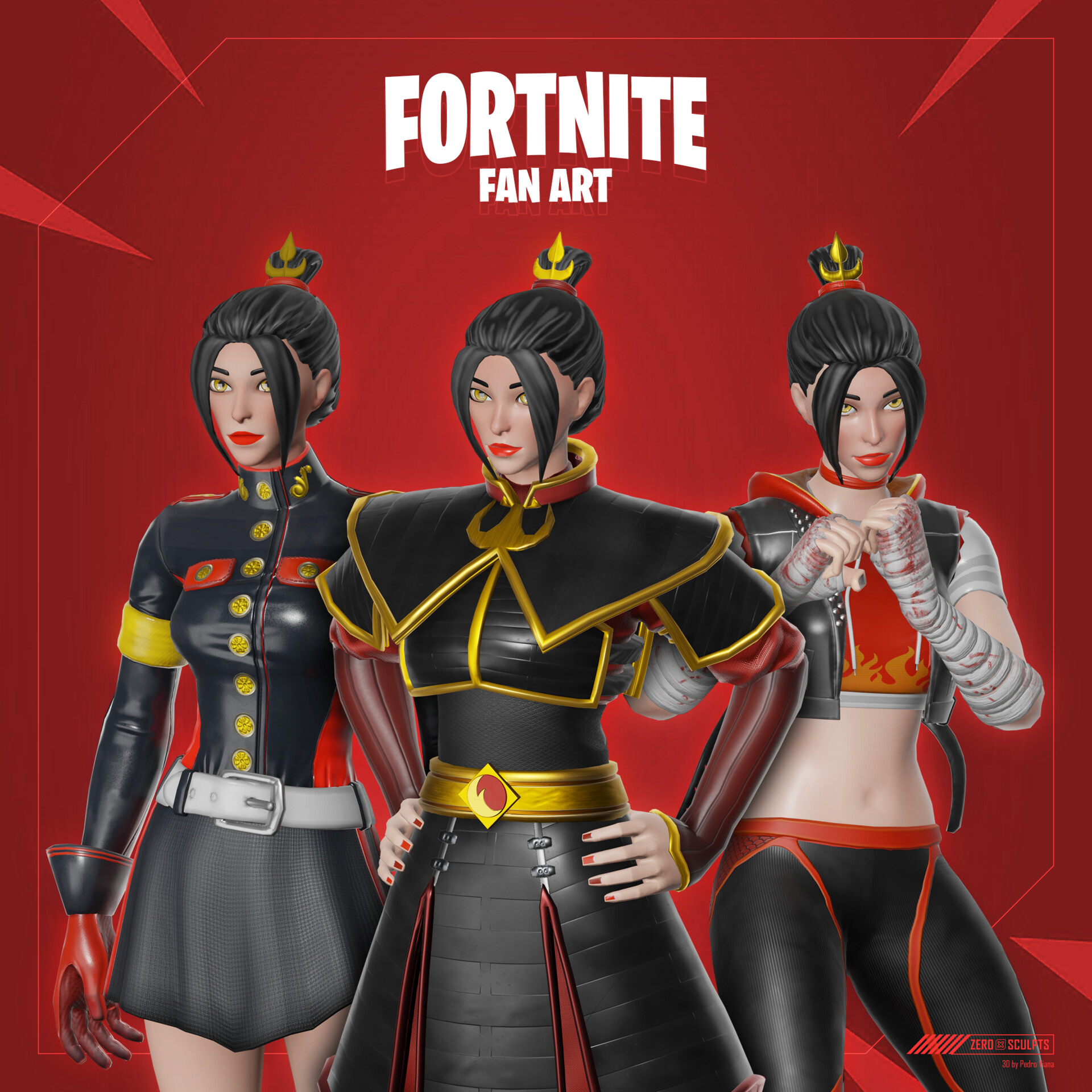 ArtStation - Azula - Avatar: The Last Airbender (Fortnite Fan Art)