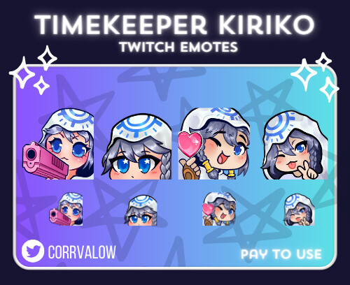 ArtStation - Timekeeper Kiriko Twitch Emotes