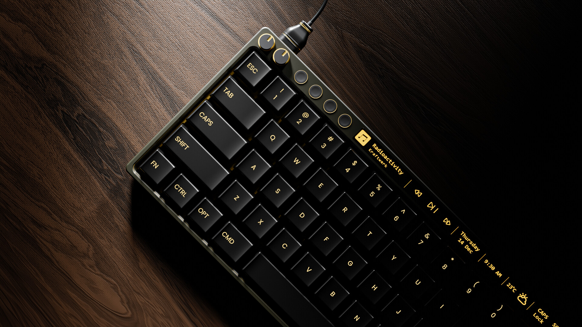 ArtStation - Mechanical Keyboard with Copper Inlays and Finishes