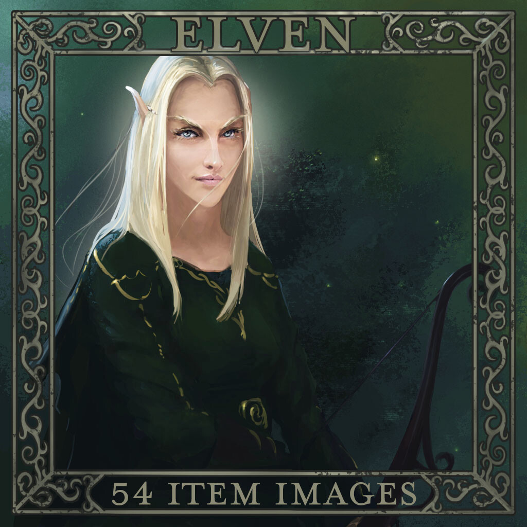 ArtStation - Key art Elven item pack