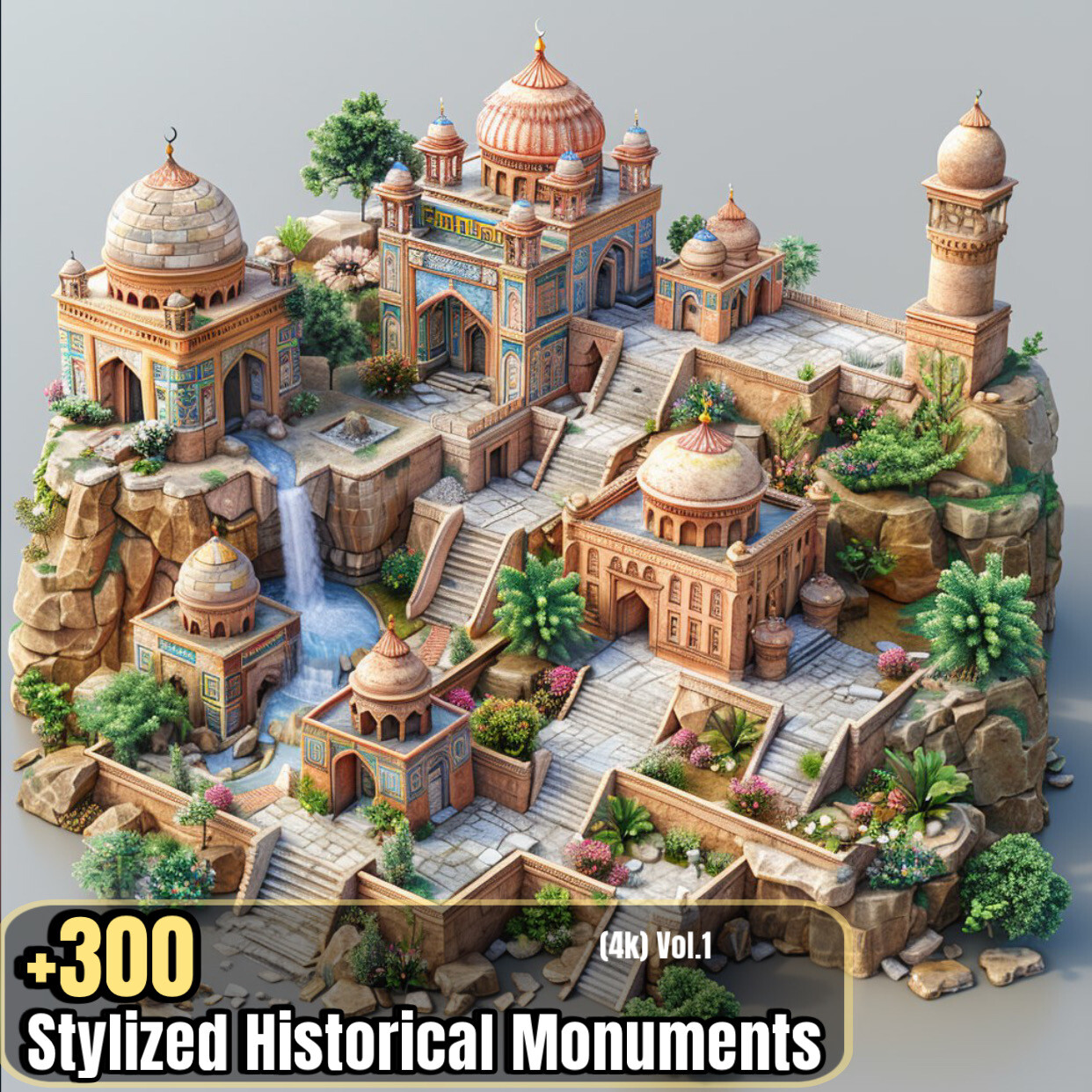 ArtStation - +300 Stylized Historical Monuments Concept (4k)