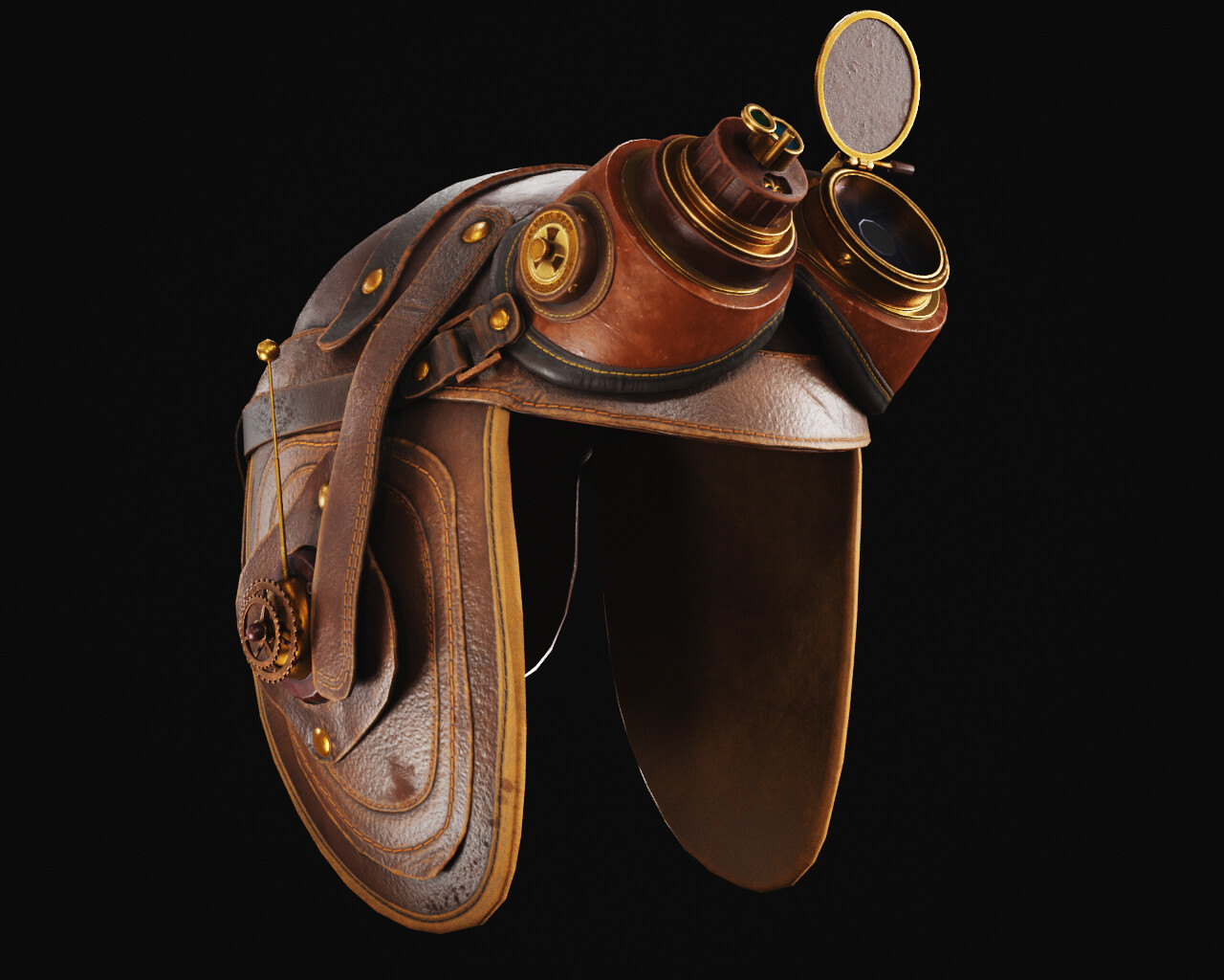 ArtStation - Steampunk helmet with goggles
