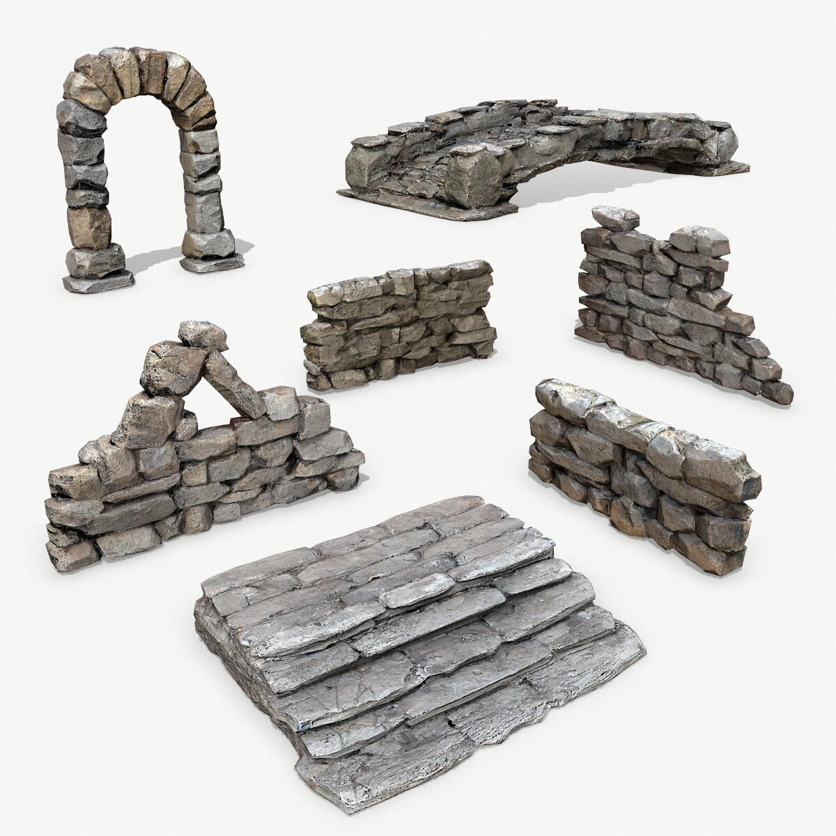 ArtStation - ruin wall