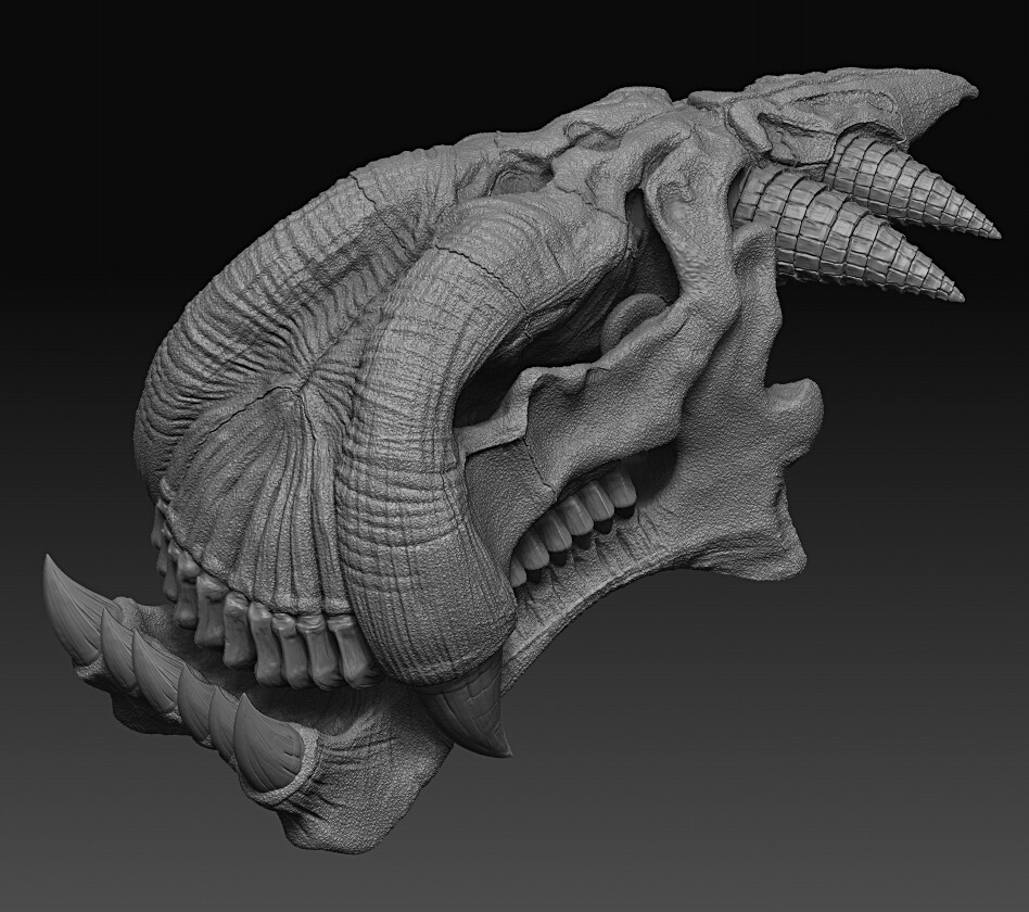 ArtStation - Alien Skull No 2