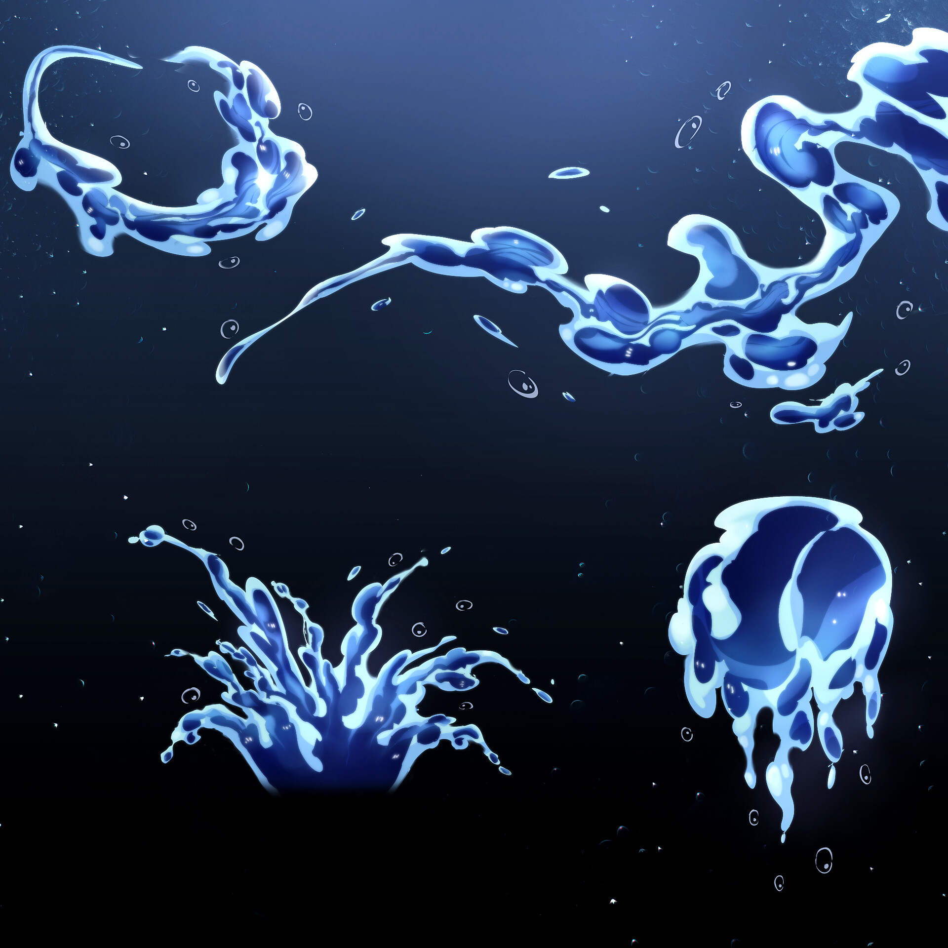 ArtStation - Anime VFX Water Flow