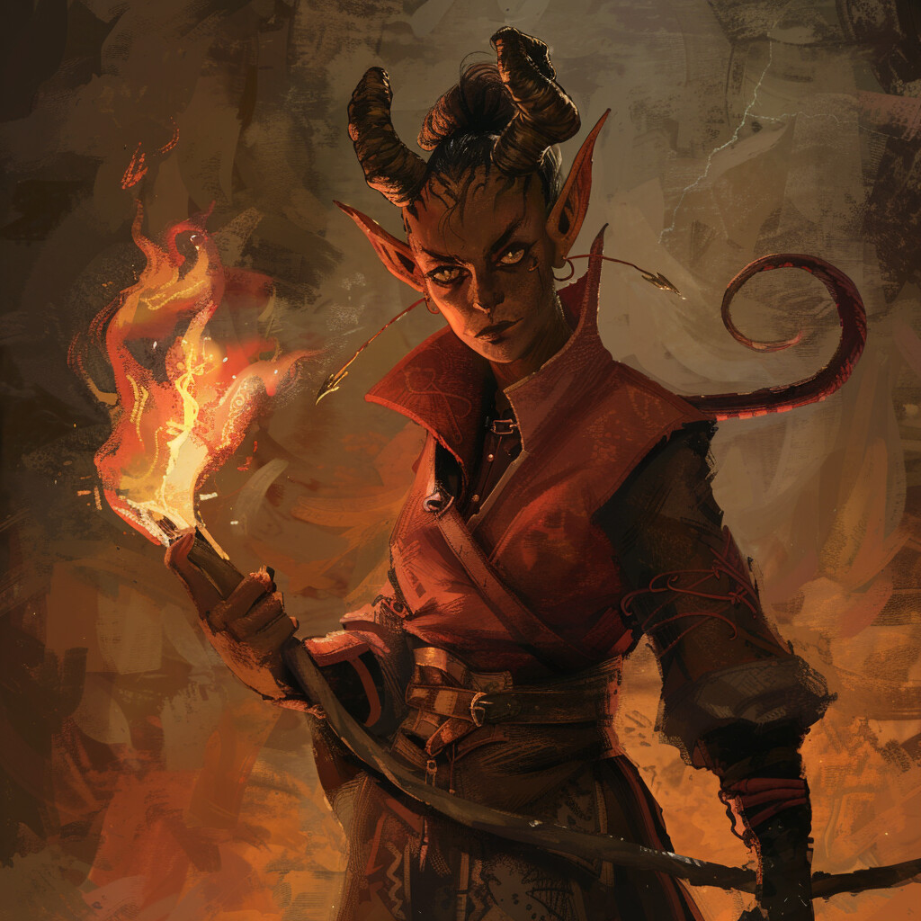 ArtStation - Tiefling, D&D character (commission)