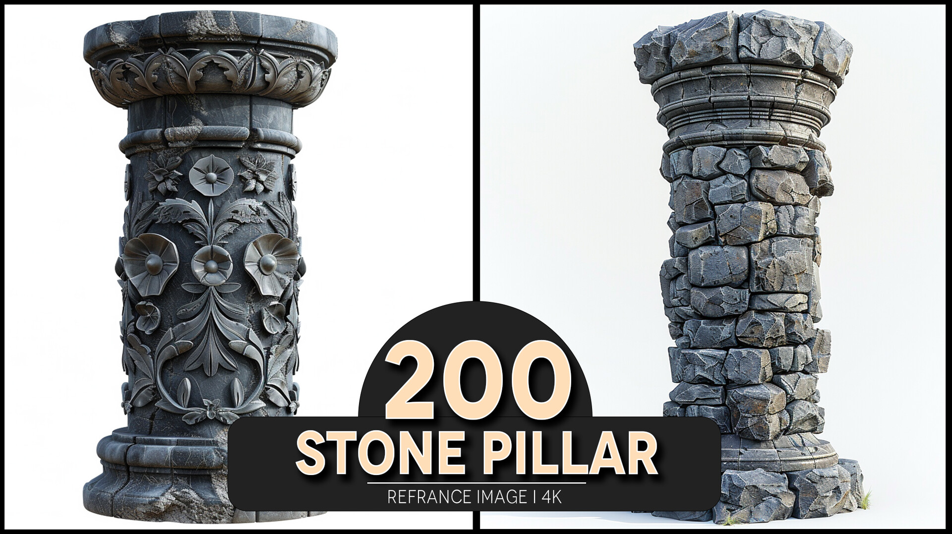 Pixel Ref - Stone Pillar 4K Reference/Concept Images