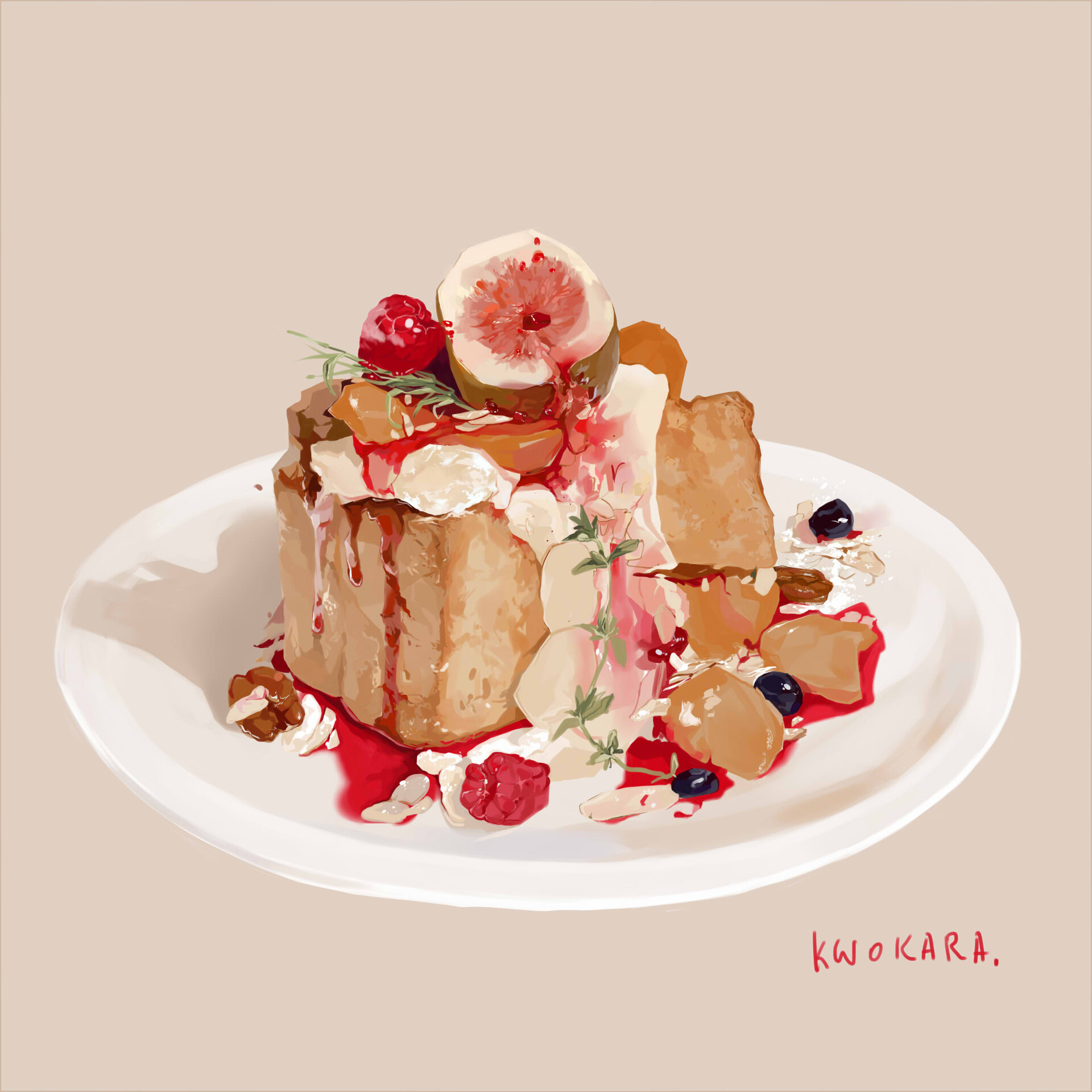 ArtStation - Food illustration.
