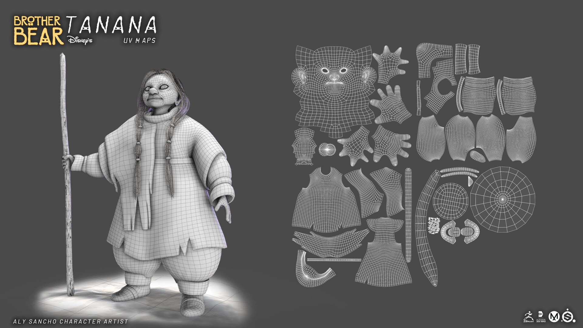 Aly Sancho | Sandchild - 3D Character Model: Brother Bear - Tanana
