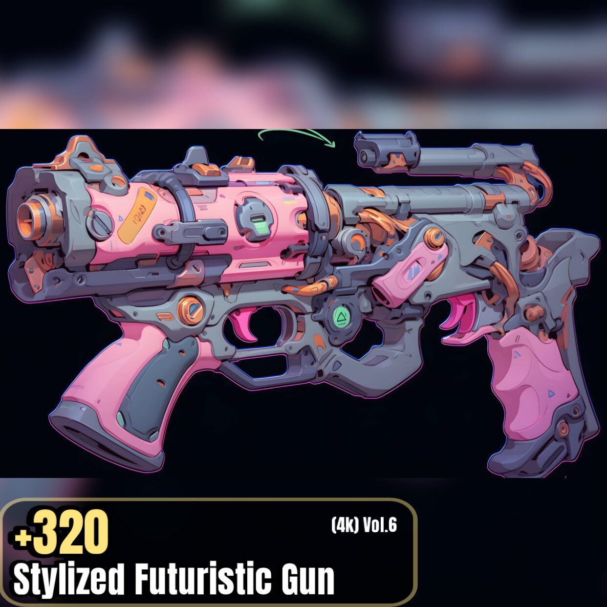 ArtStation - +320 Stylized Futuristic Gun Concept (4k)