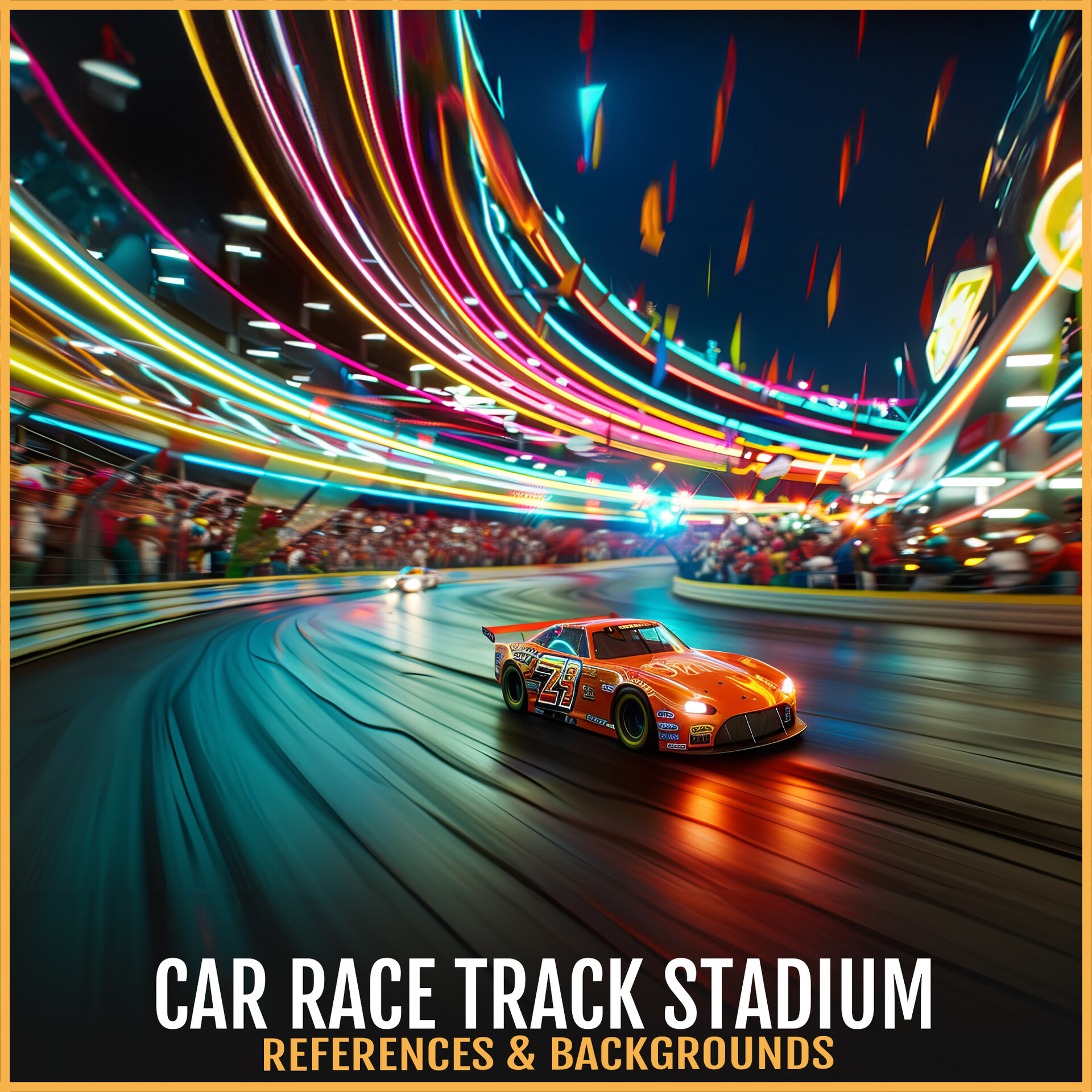 ArtStation - 303 Car Race Track Stadium