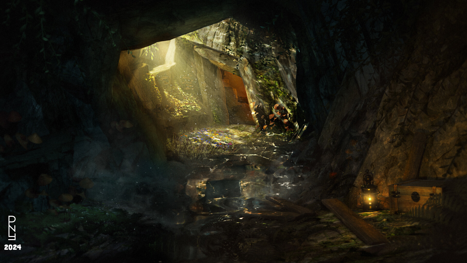 ArtStation - Explorer's Cave - Environment Concept Art