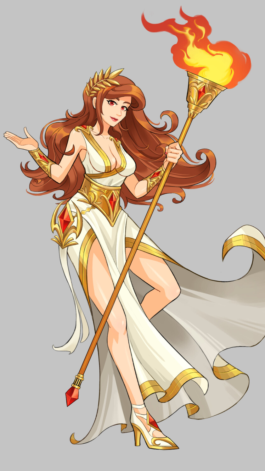 hestia drawing with color