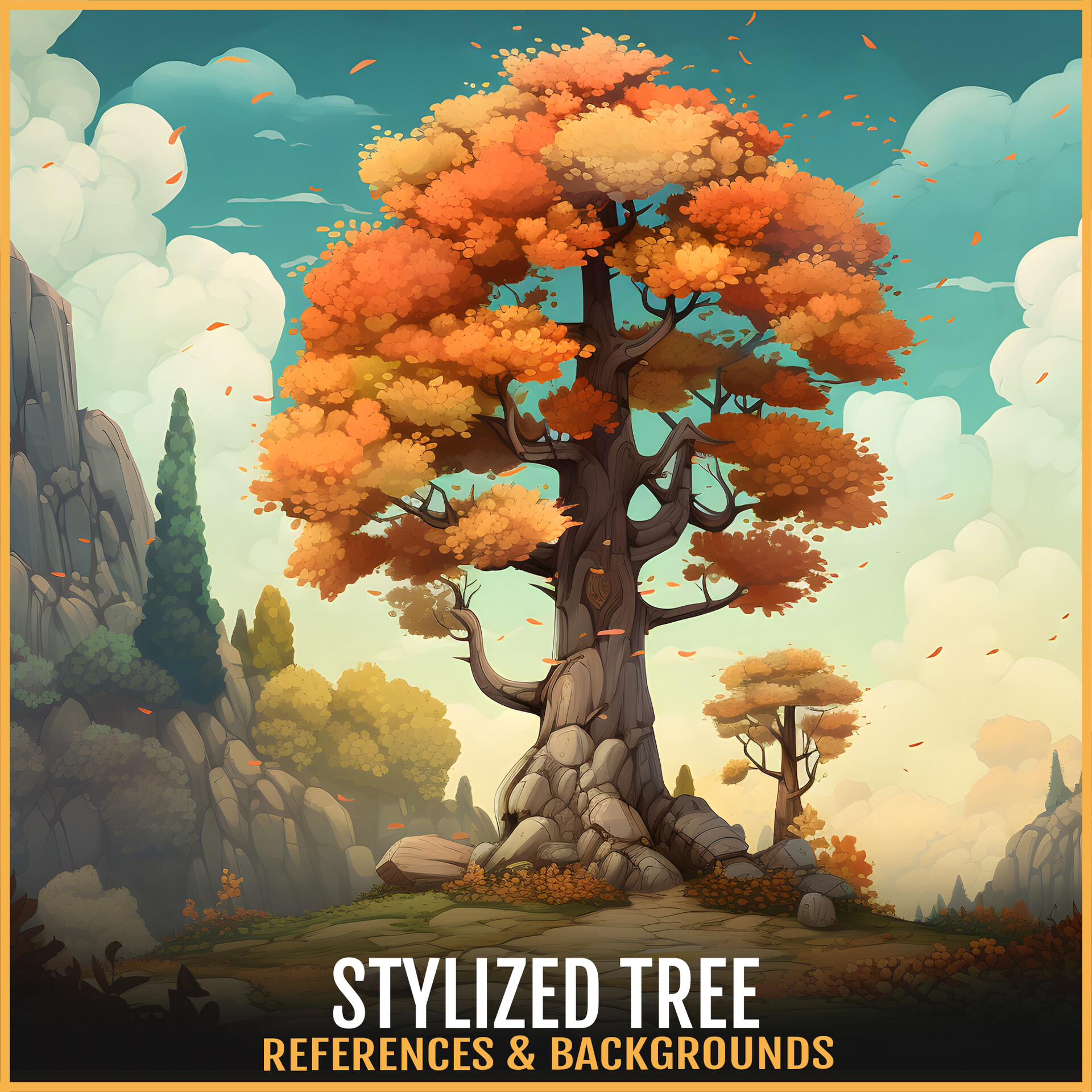 ArtStation - 303 Stylized Tree VOL100
