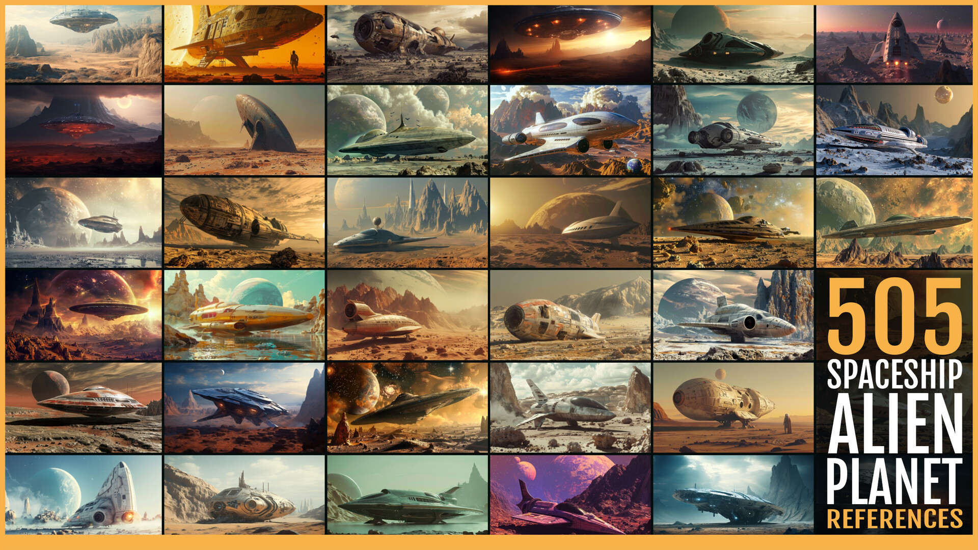 Artificial Dimension - 505 spaceship on an alien planet