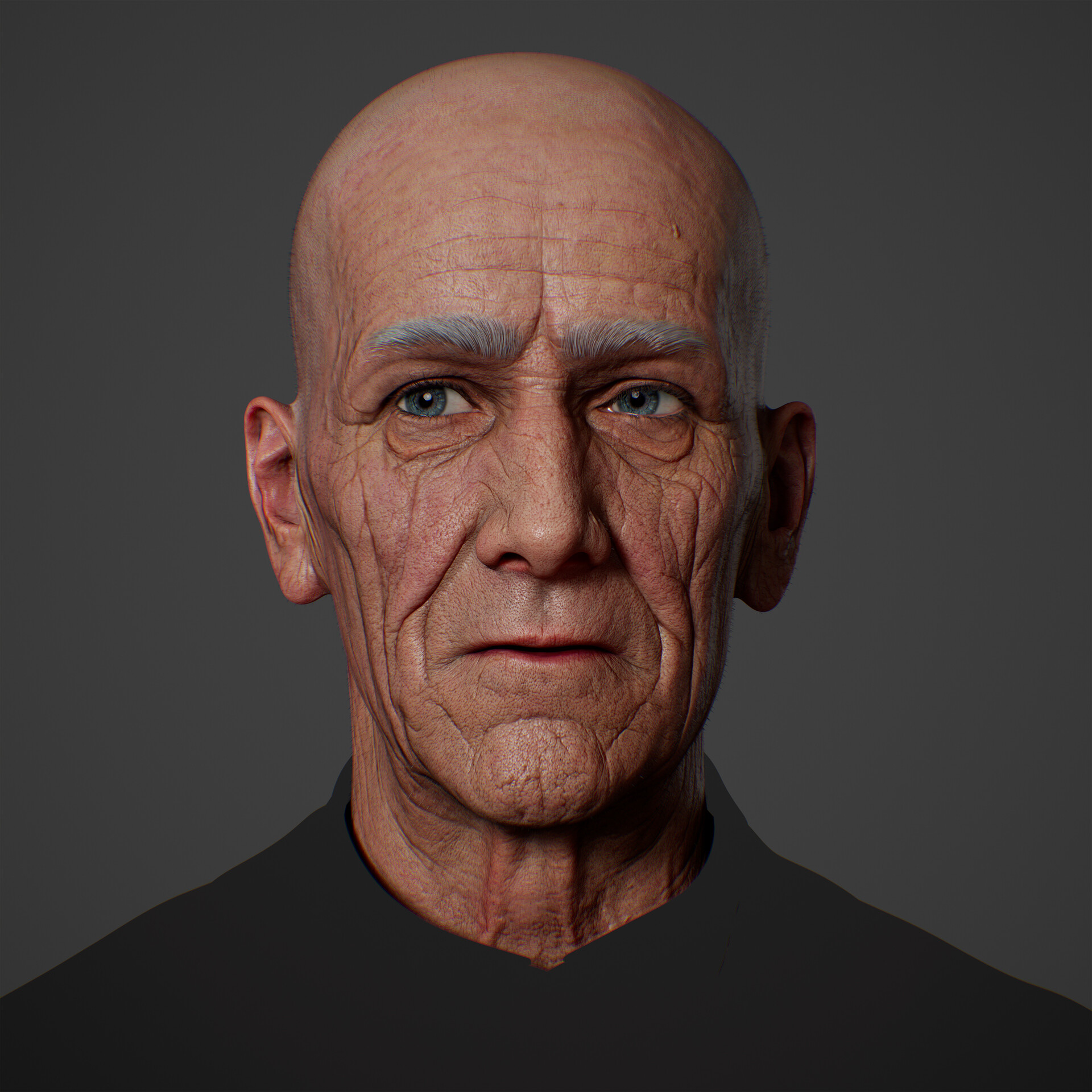 ArtStation - Old Man Bust Study