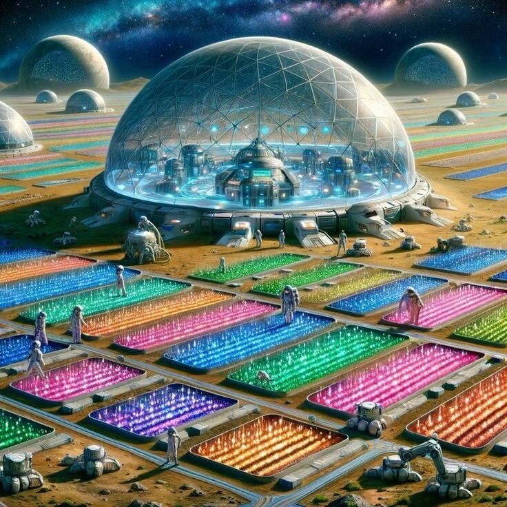 ArtStation - Crystal Farm Biodome Colony