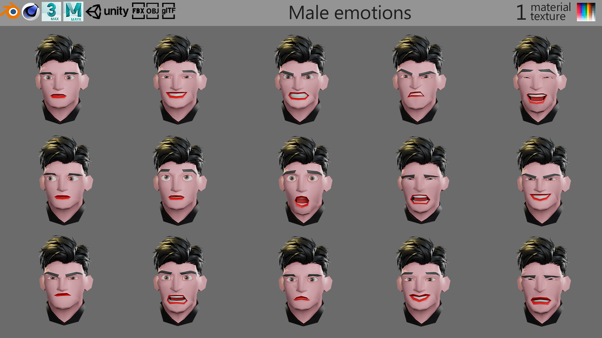 ArtStation - Male emotions