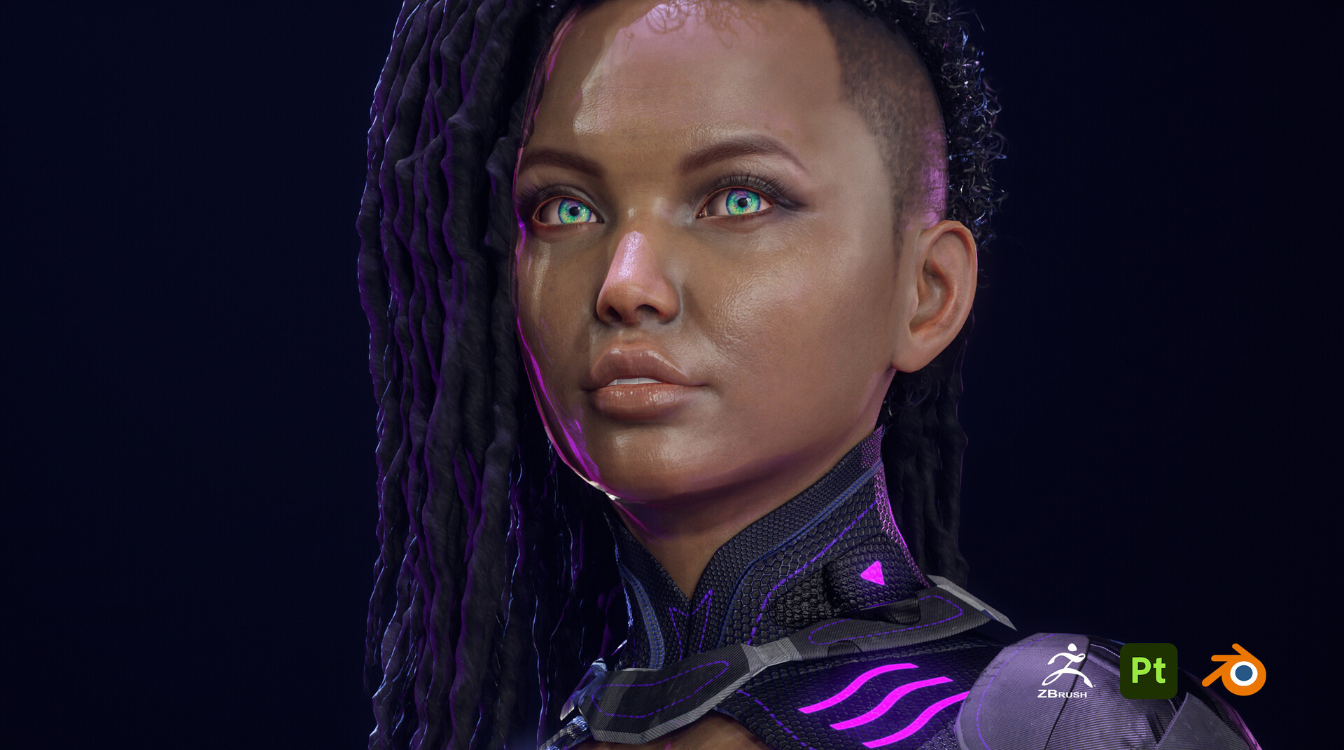 ArtStation - CHARACTER WOMAN AFRO ANIME BY Oscar Creativo