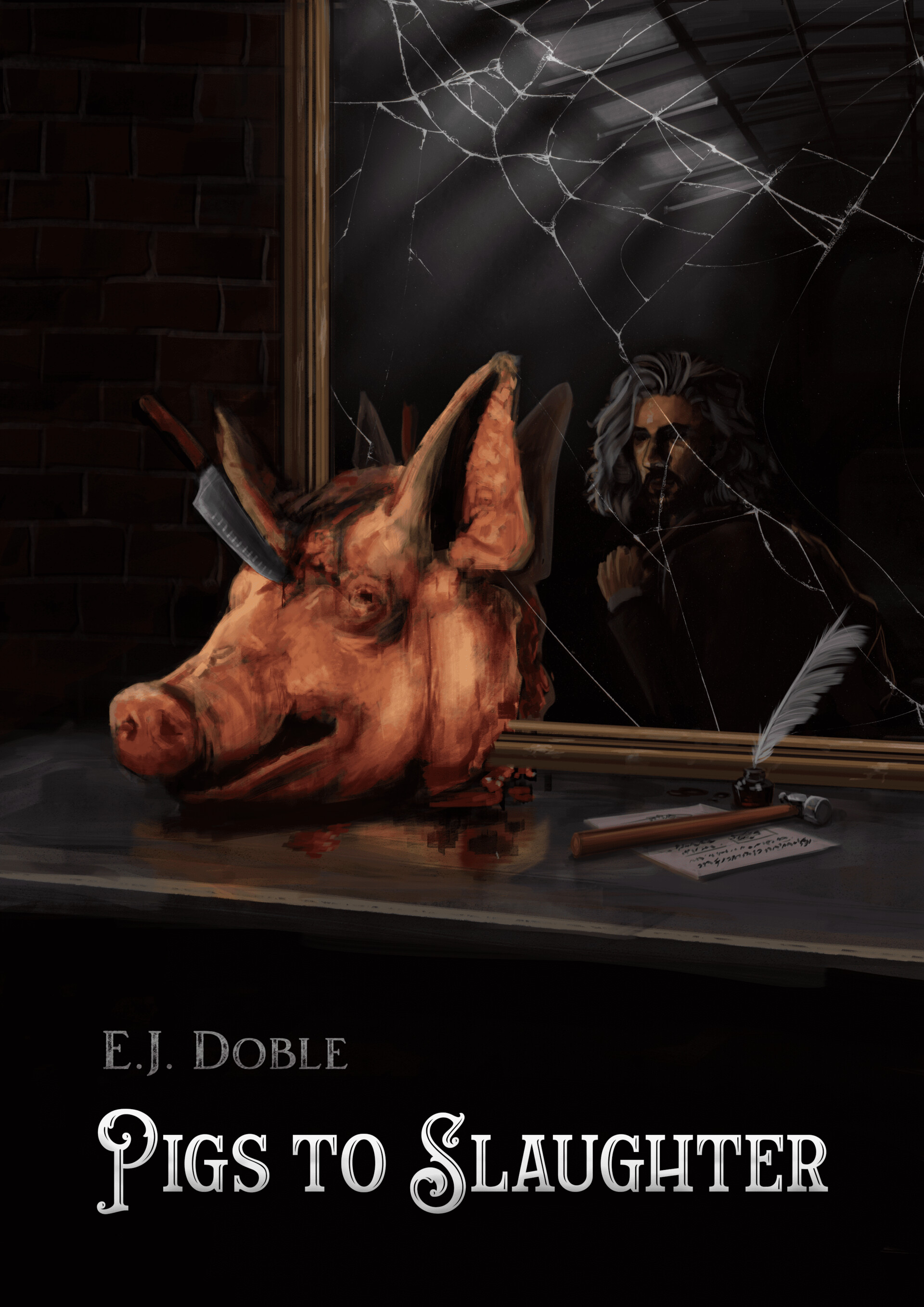 ArtStation - Book Cover for Pigs to Slaughter