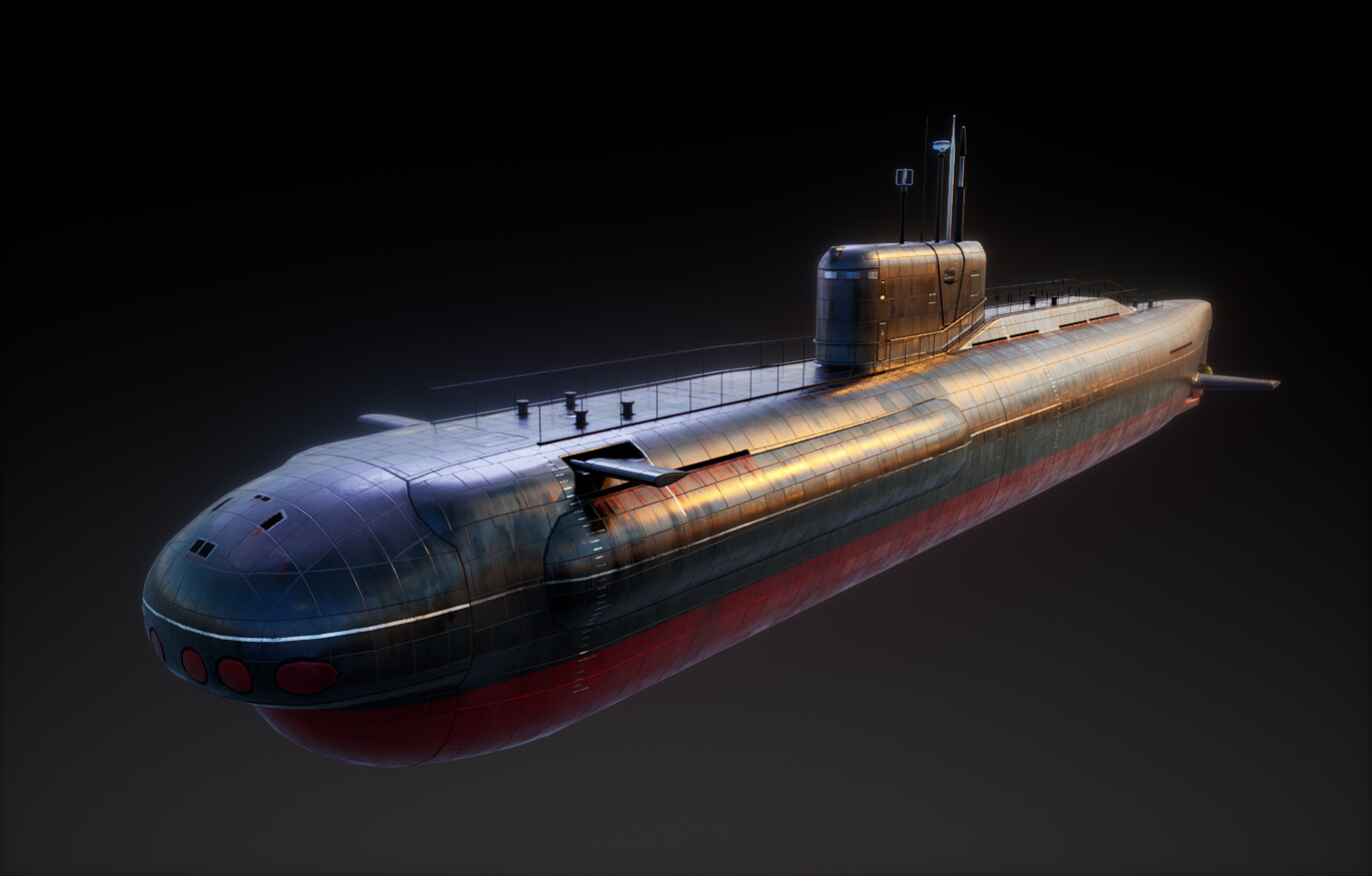 ArtStation - Submarine Sarov (B-90) gameready 3d model