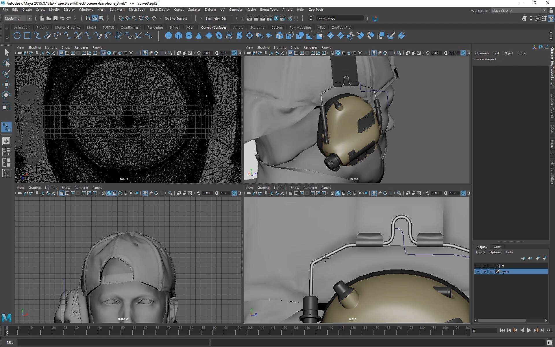ABOUTCG - Maya: High-Precision Tactical Props - Tactical Headset