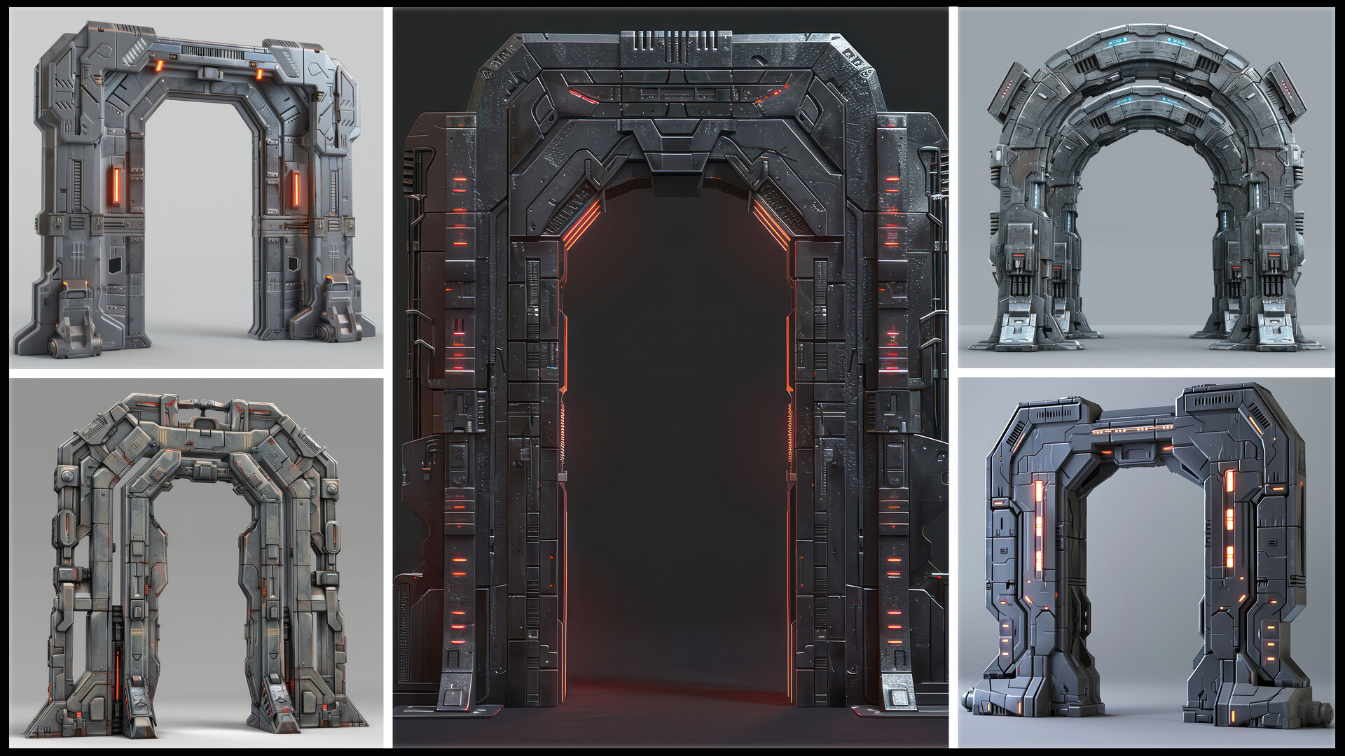 Ferial Concept - 🔹200 Sci-Fi Gate - Game Asset Reference Image Pack v.1 ...